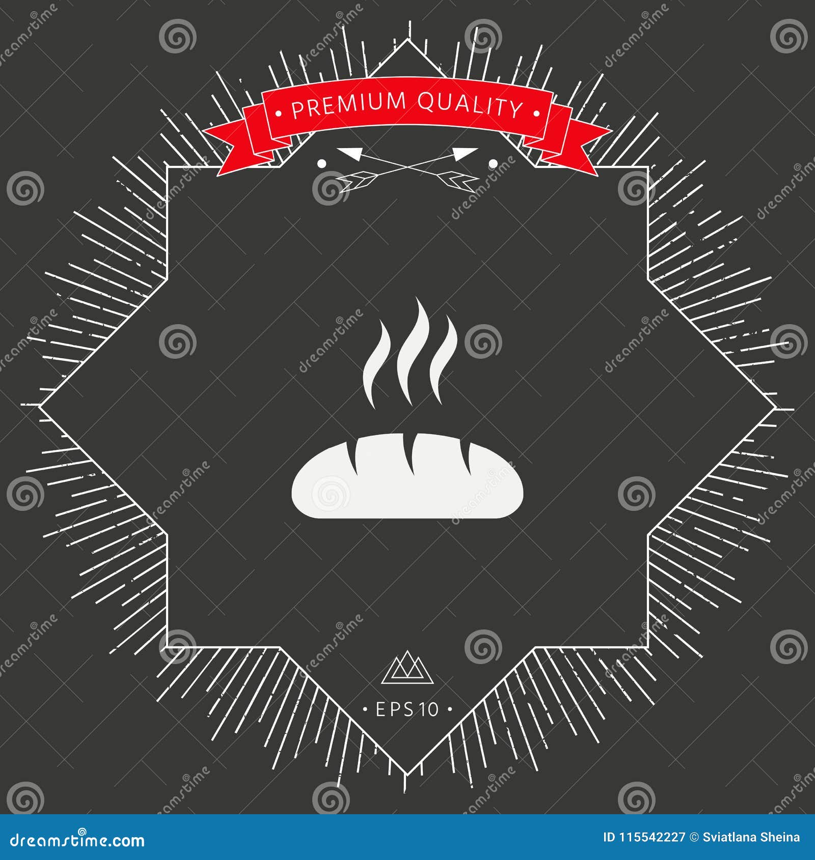 Icona di simbolo del pane illustrazione vettoriale. Illustrazione di ...