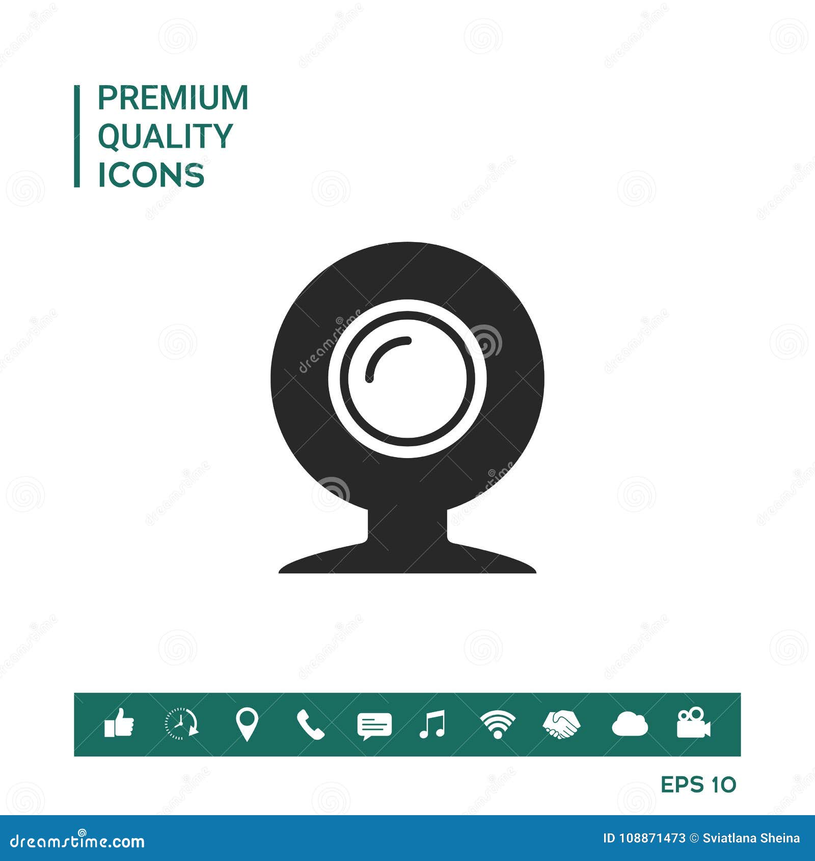 Icona Di Simbolo Del Webcam Illustrazione Vettoriale - Illustrazione di ...