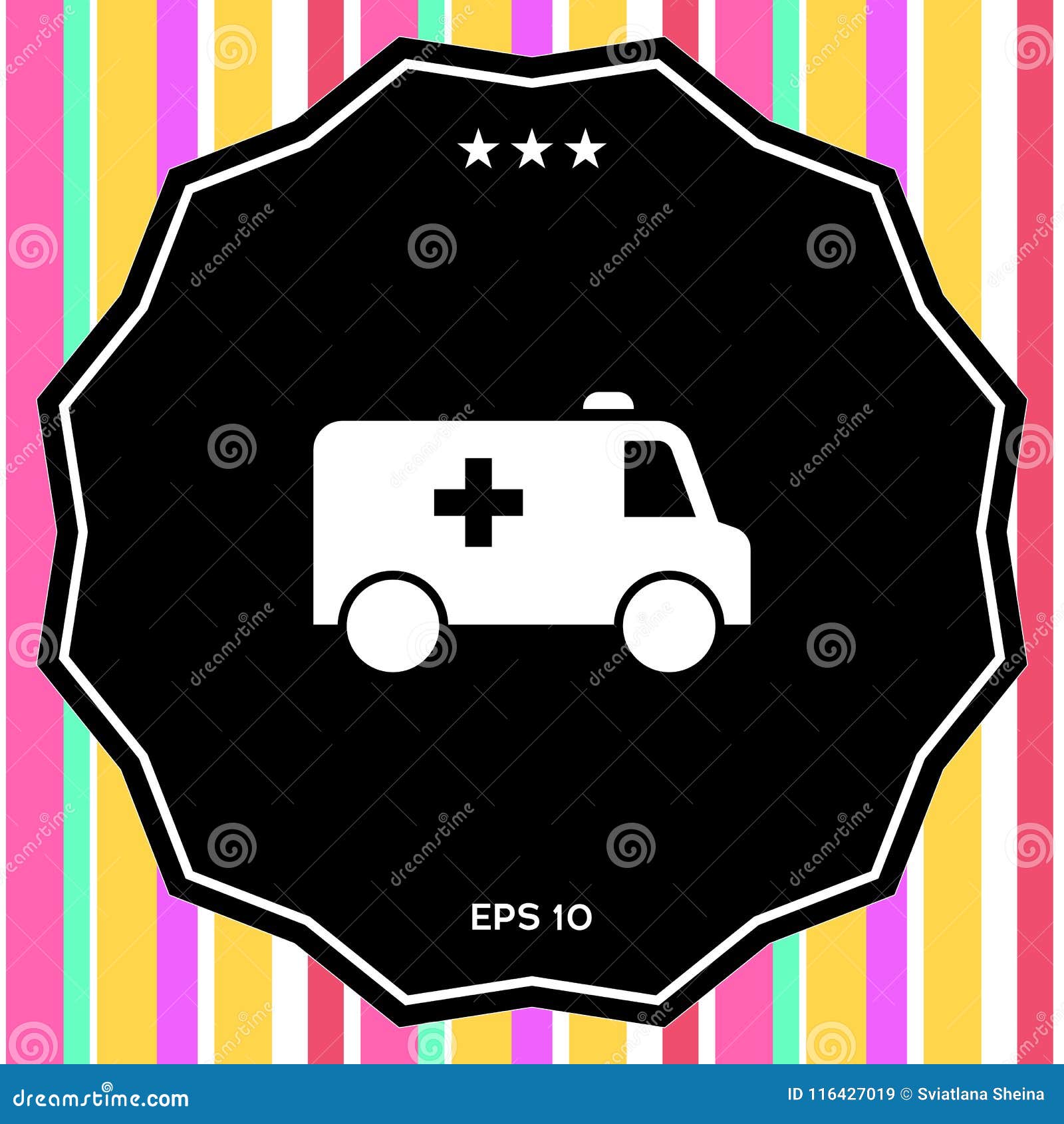 Icona Di Simbolo Dell'ambulanza Illustrazione Vettoriale ...