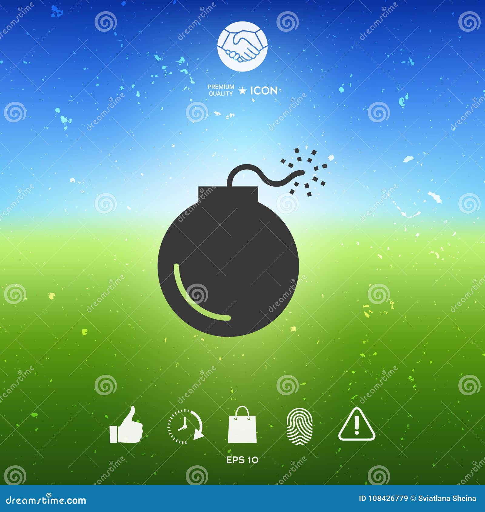 Icona Di Simbolo Della Bomba Illustrazione Vettoriale - Illustrazione ...