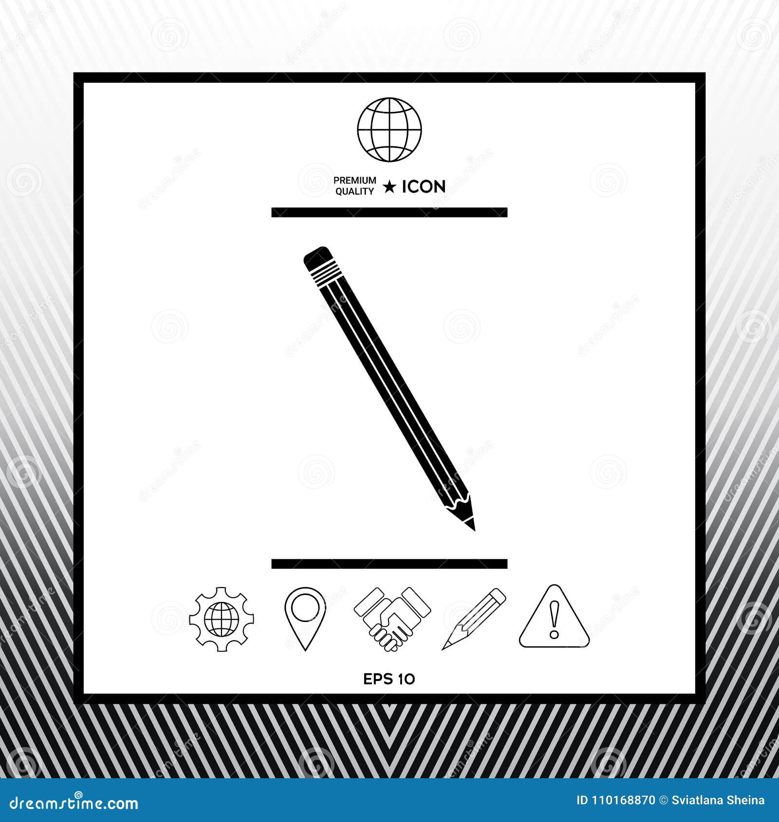 Icona Di Simbolo Della Matita Illustrazione Vettoriale - Illustrazione ...