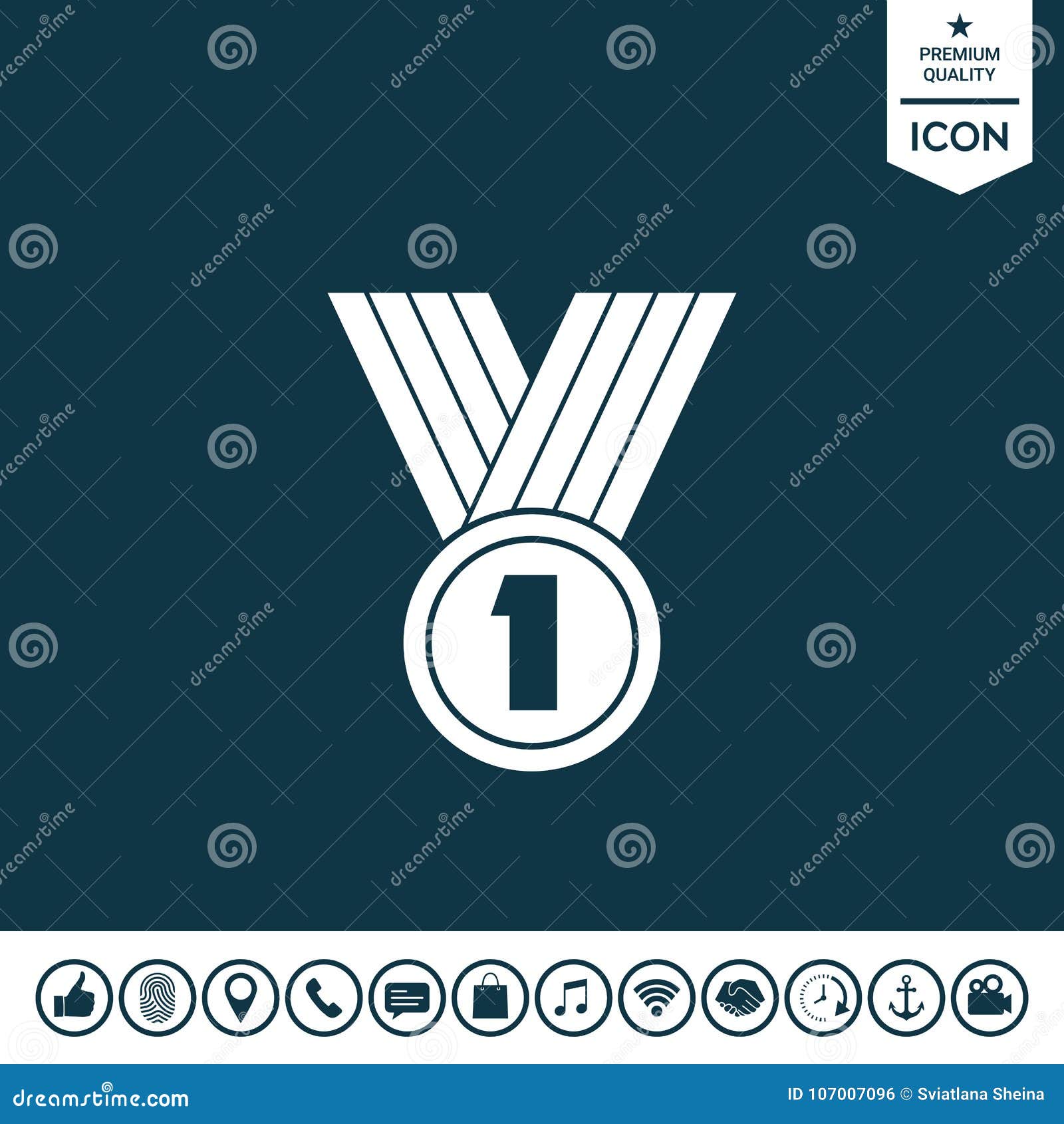 Icona Di Simbolo Della Medaglia Illustrazione Vettoriale ...