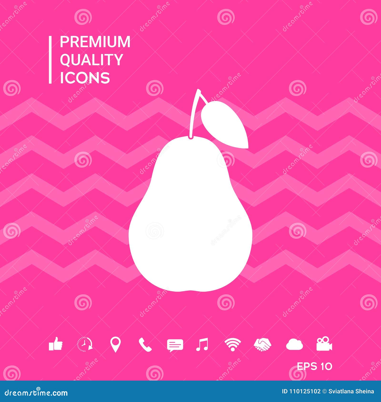 Icona Di Simbolo Della Pera Illustrazione Vettoriale - Illustrazione di ...