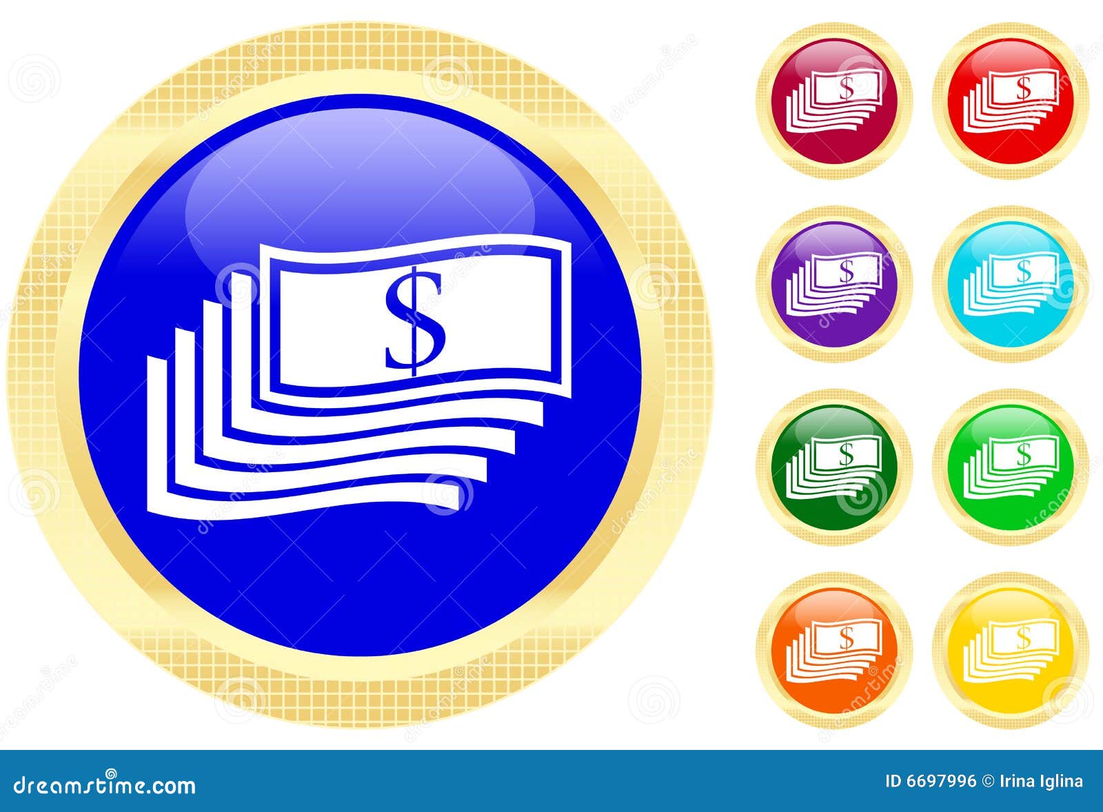 Icona di soldi illustrazione vettoriale. Illustrazione di browser - 6697996