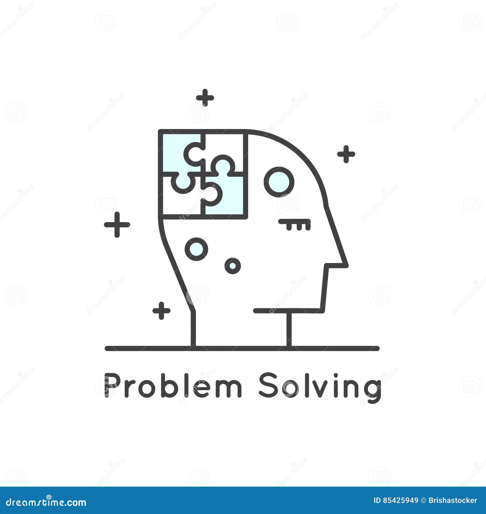 Icona Di Soluzione Dei Problemi Illustrazione di Stock - Illustrazione ...