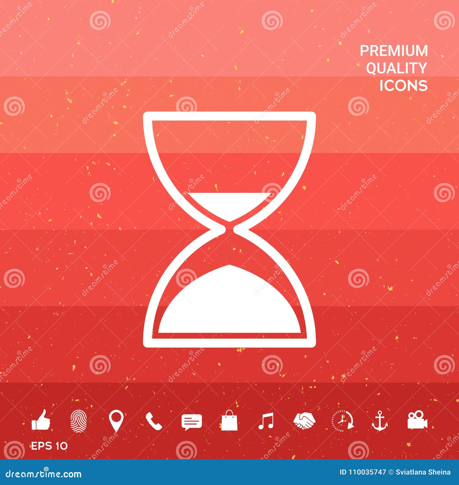 Icona Di Tempo Della Clessidra Illustrazione Vettoriale - Illustrazione ...