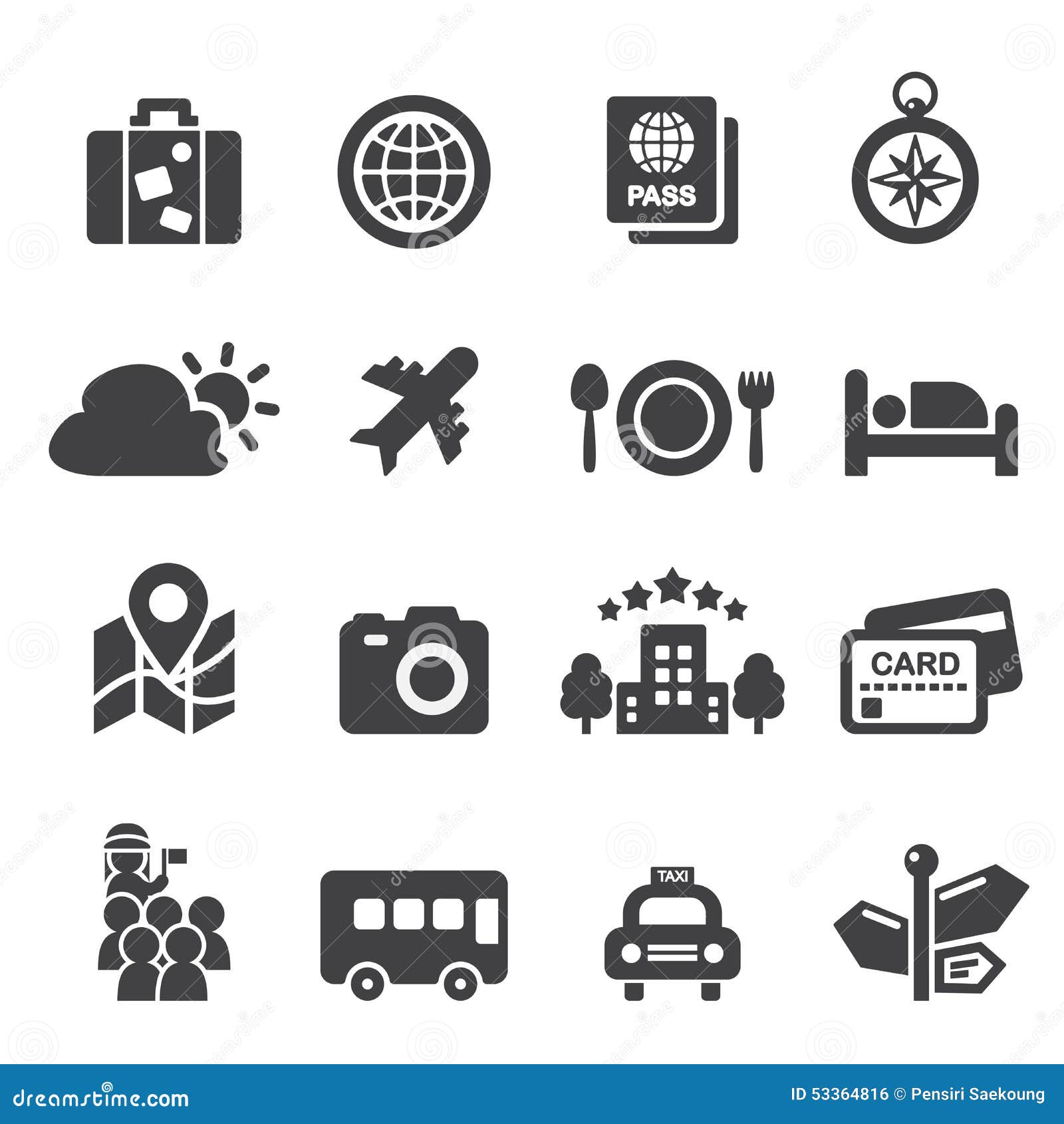 Icona di turismo illustrazione vettoriale. Illustrazione di pittogramma ...