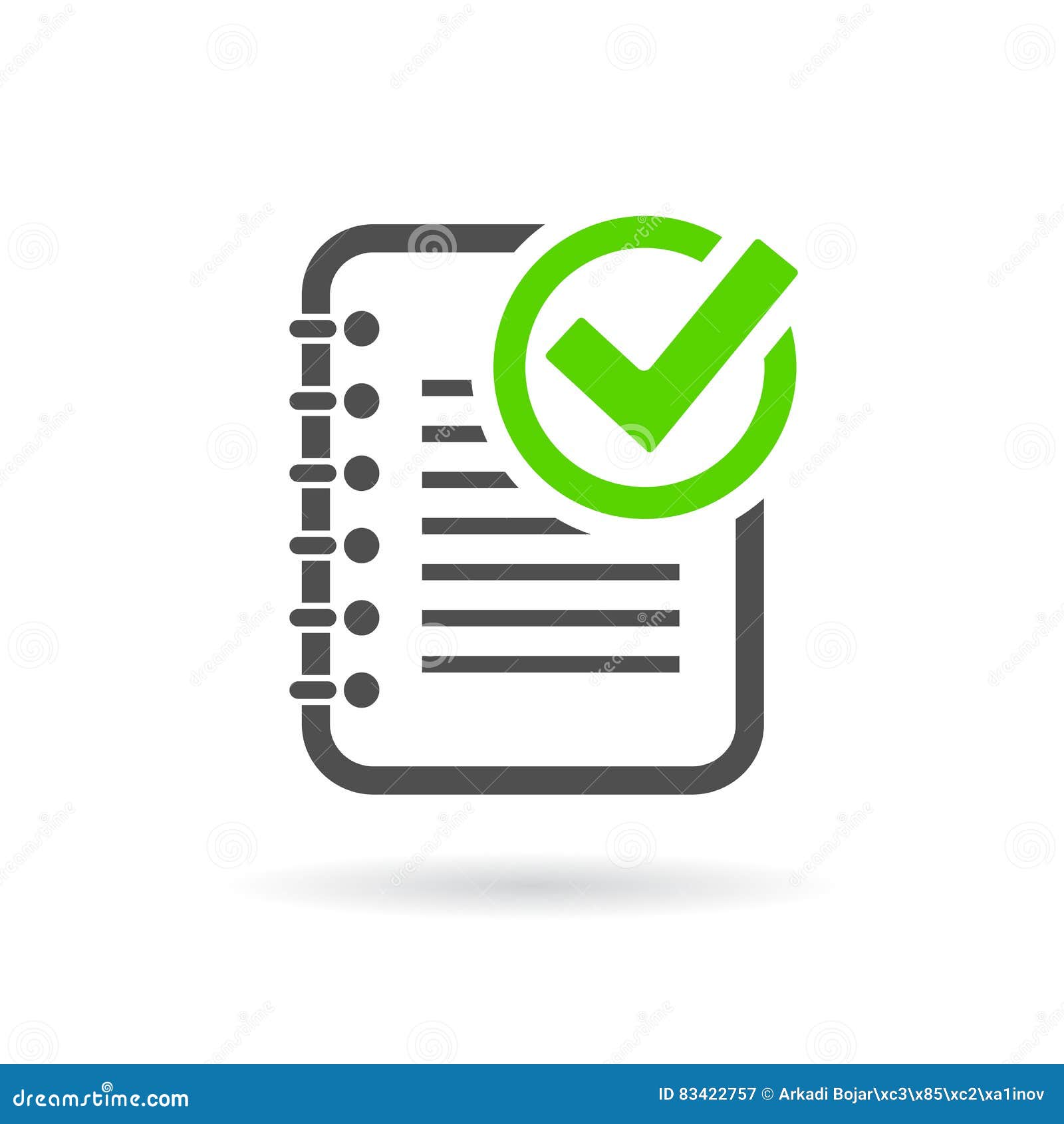 Icona Di Vettore Completata Compito Illustrazione Vettoriale ...