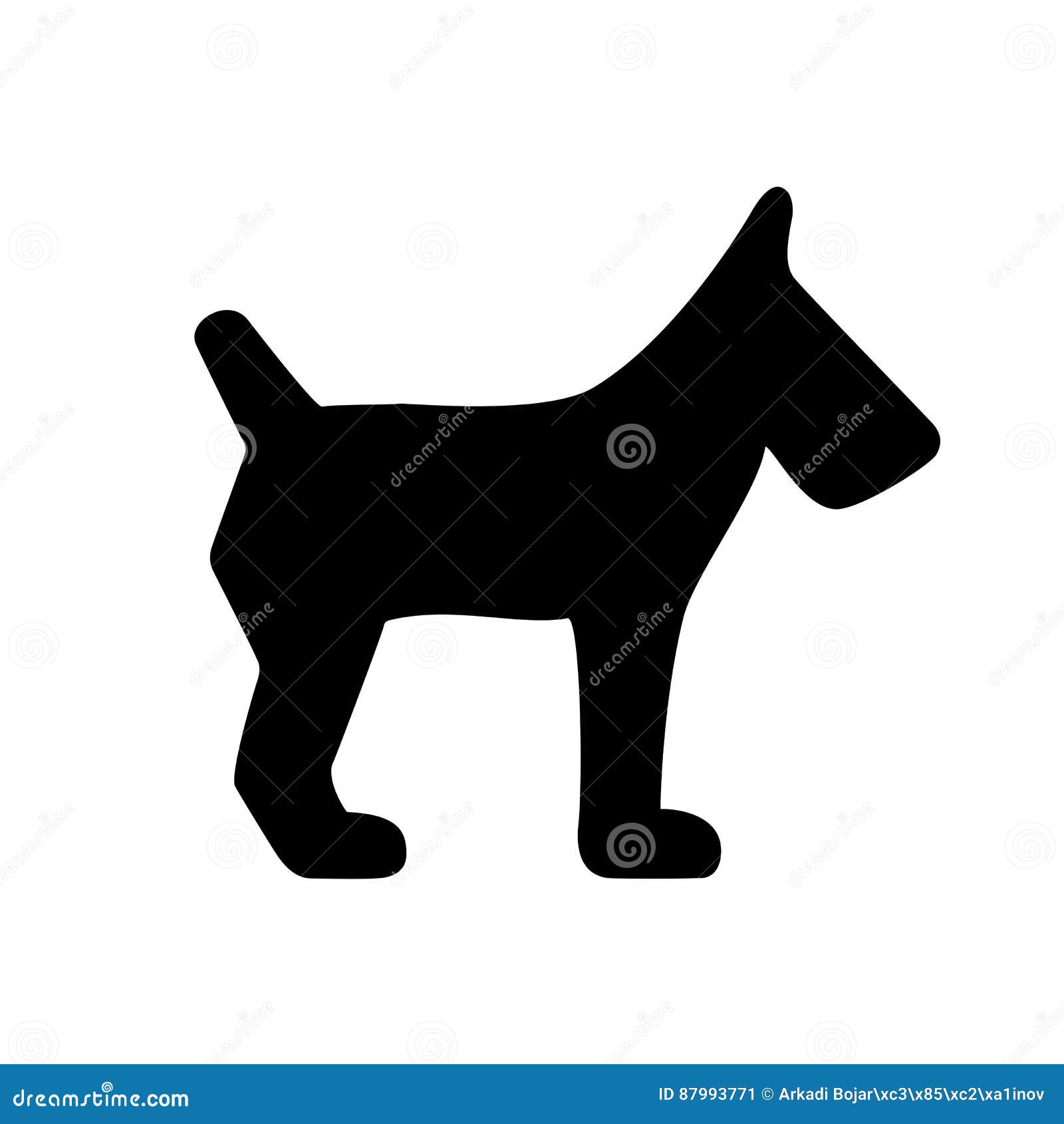 Icona di vettore del cane illustrazione vettoriale. Illustrazione di ...