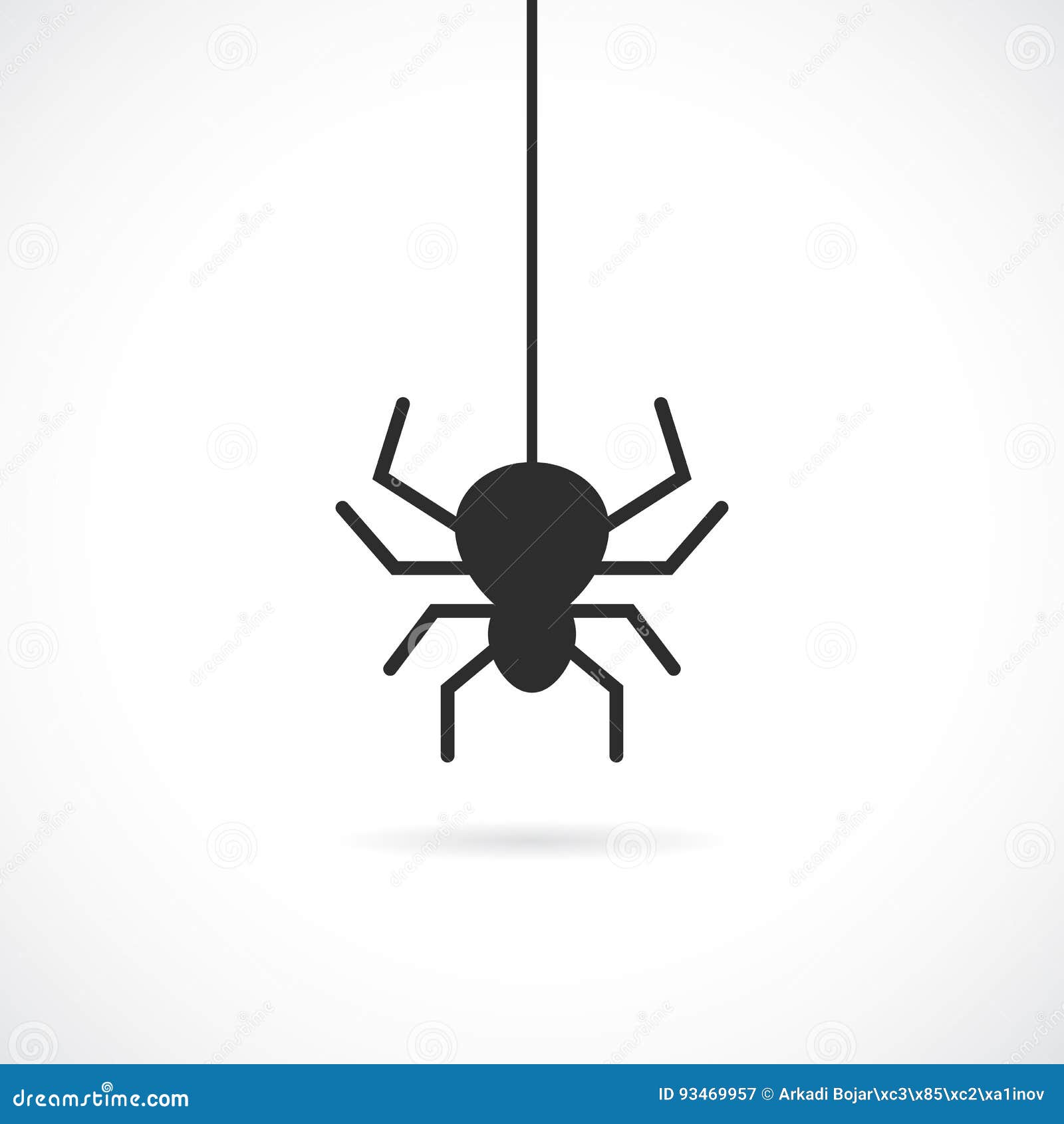 Icona di vettore del ragno illustrazione vettoriale. Illustrazione di ...