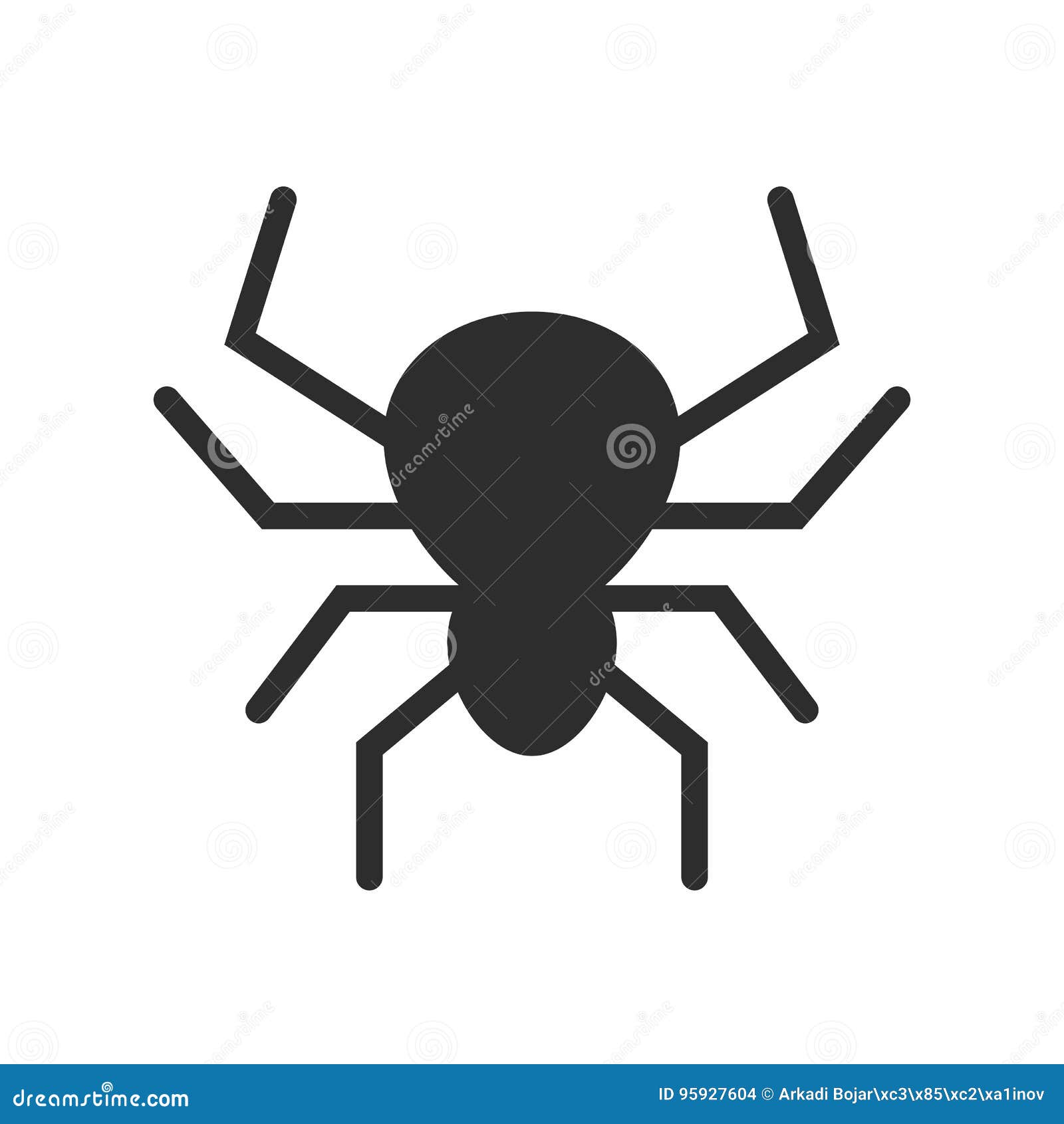 Icona di vettore del ragno illustrazione vettoriale. Illustrazione di ...