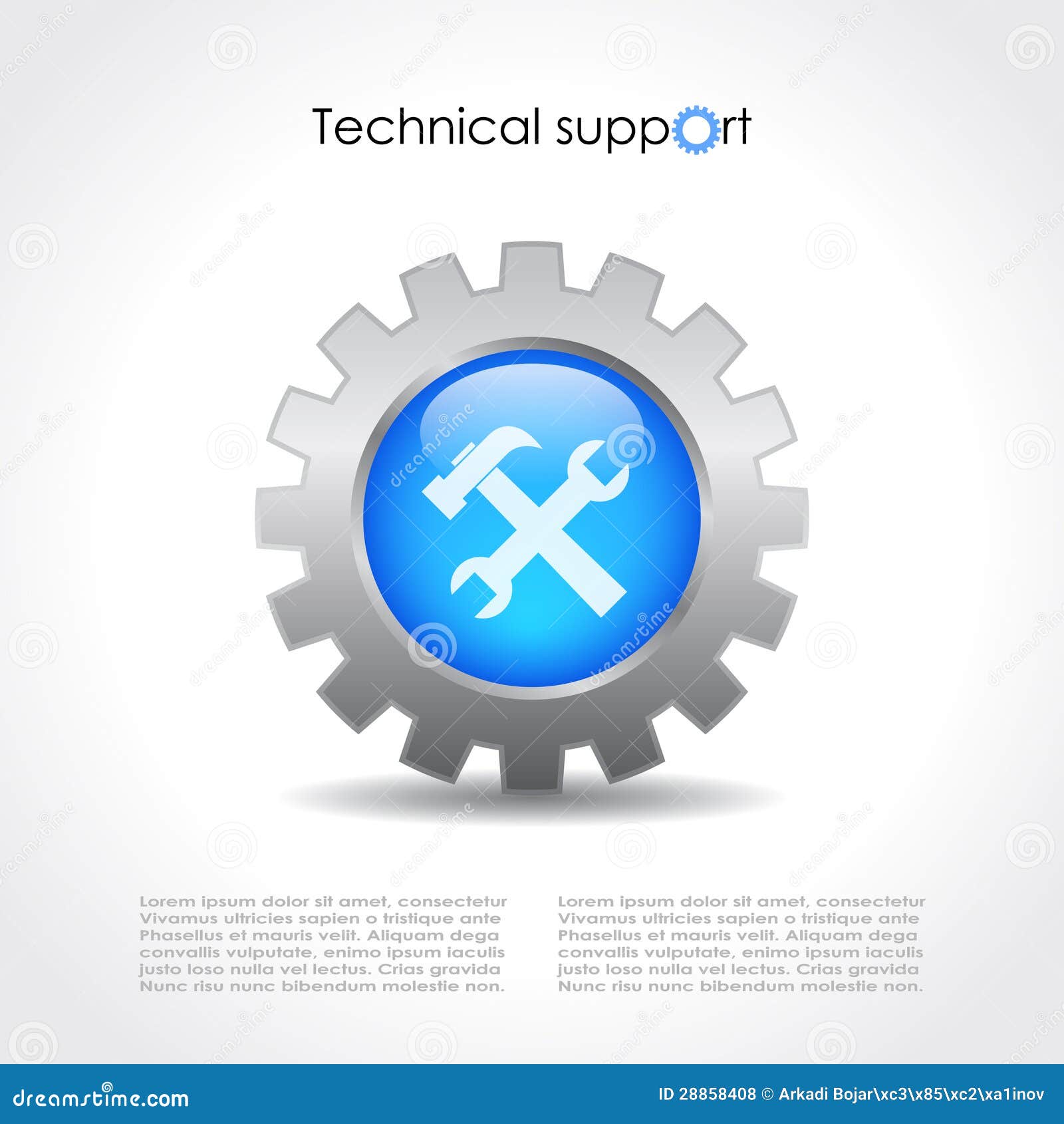 Icona Di Vettore Del Supporto Tecnico Illustrazione Vettoriale ...
