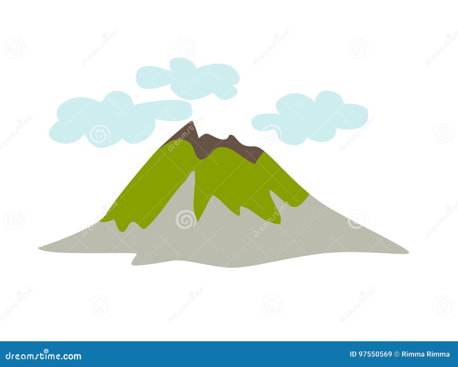 Icona Di Vettore Del Vulcano Illustrazione Vettoriale - Illustrazione ...