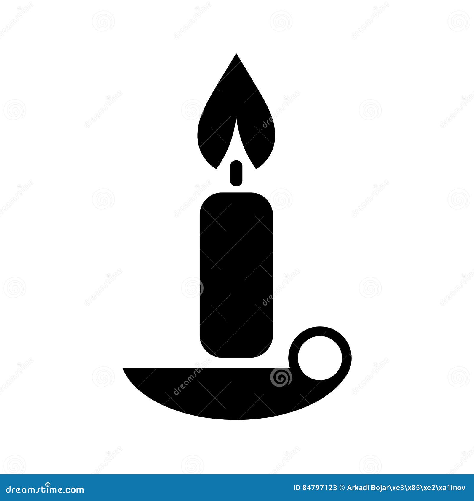 Icona Di Vettore Della Candela Illustrazione Vettoriale - Illustrazione ...