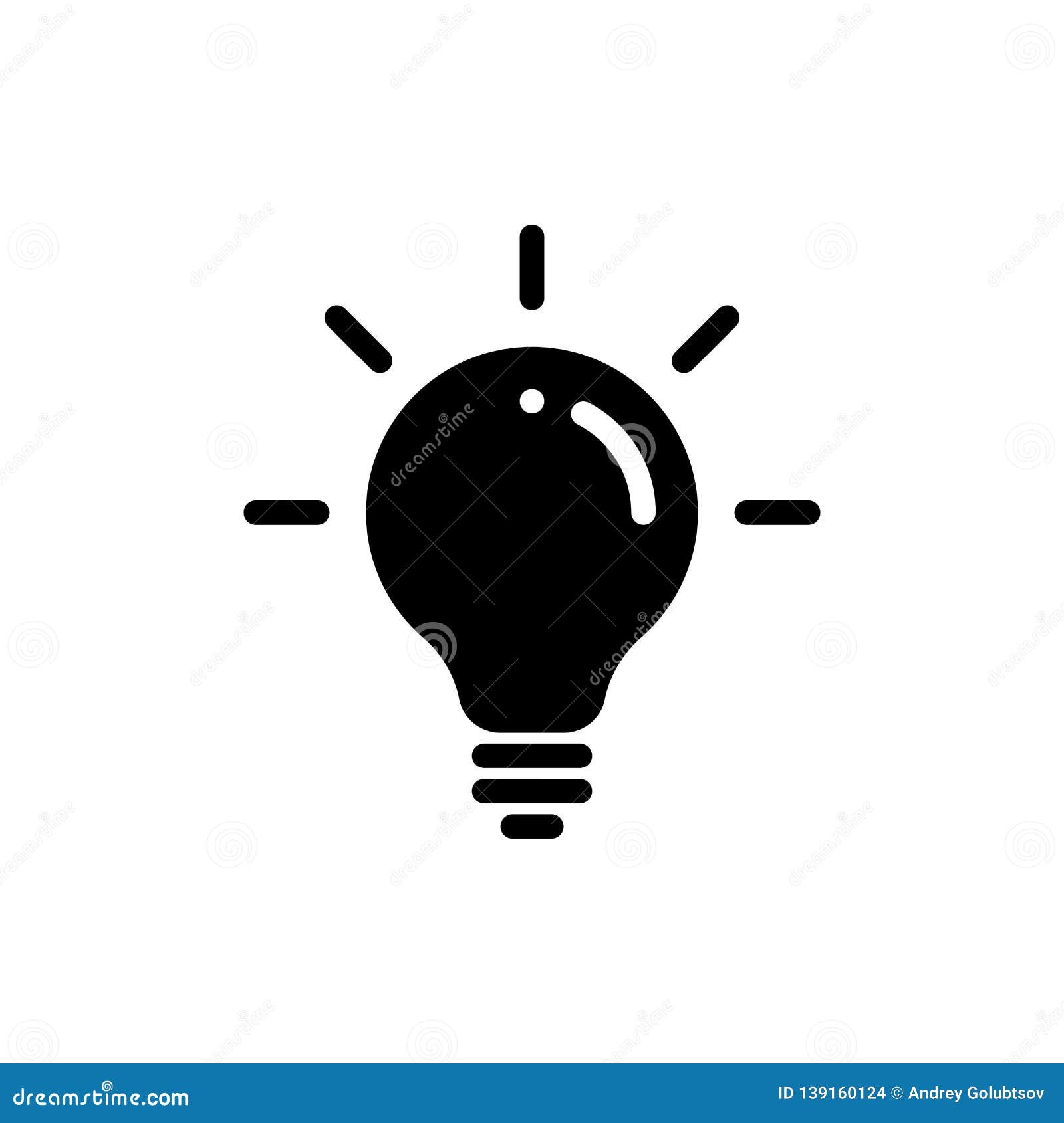 Icona Di Vettore Della Lampadina Di Idea Siluetta Isolata Della ...