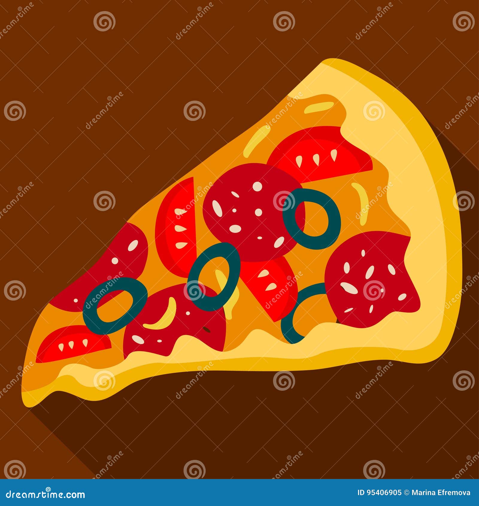 Icona Di Vettore Della Pizza Illustrazione Vettoriale - Illustrazione ...