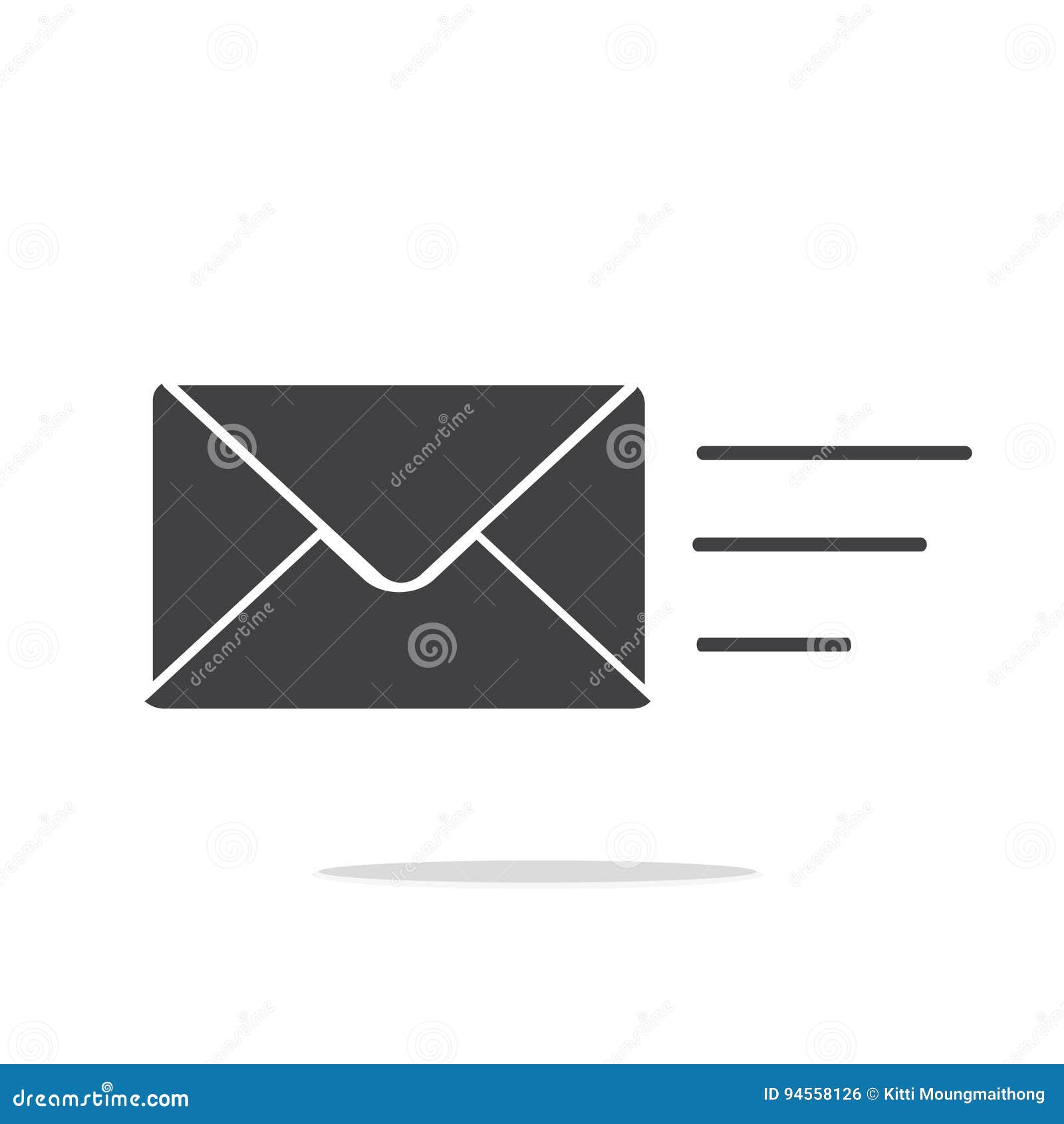Icona Di Vettore Della Posta Illustrazione Vettoriale - Illustrazione ...