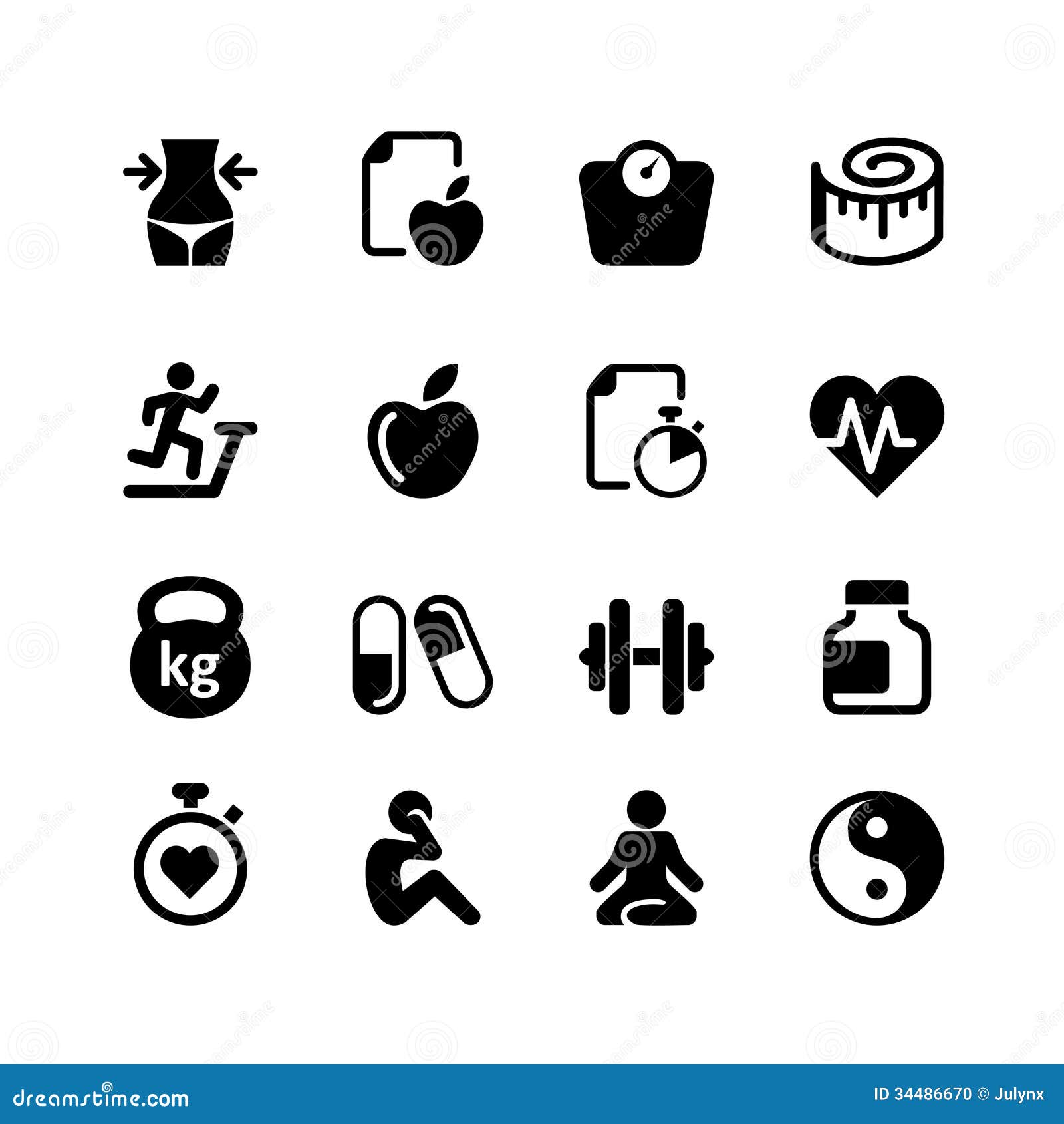 Icona Di Web Messa - Salute E Forma Fisica Illustrazione Vettoriale ...