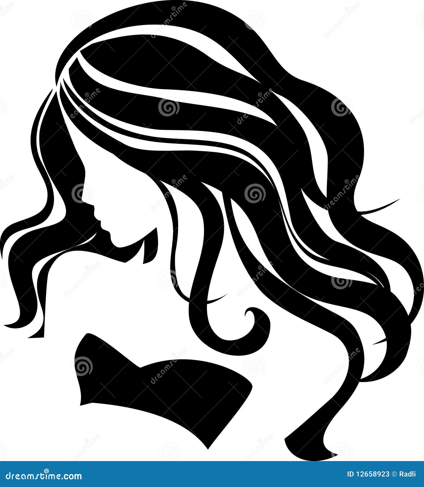 Icona femminile illustrazione vettoriale. Illustrazione di immagine ...