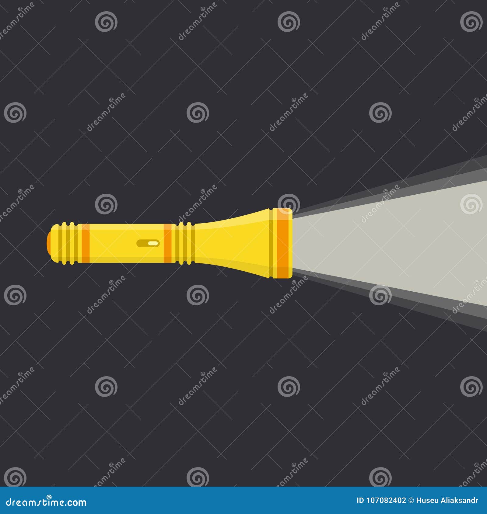 Icona Gialla Della Torcia Elettrica Illustrazione Vettoriale ...