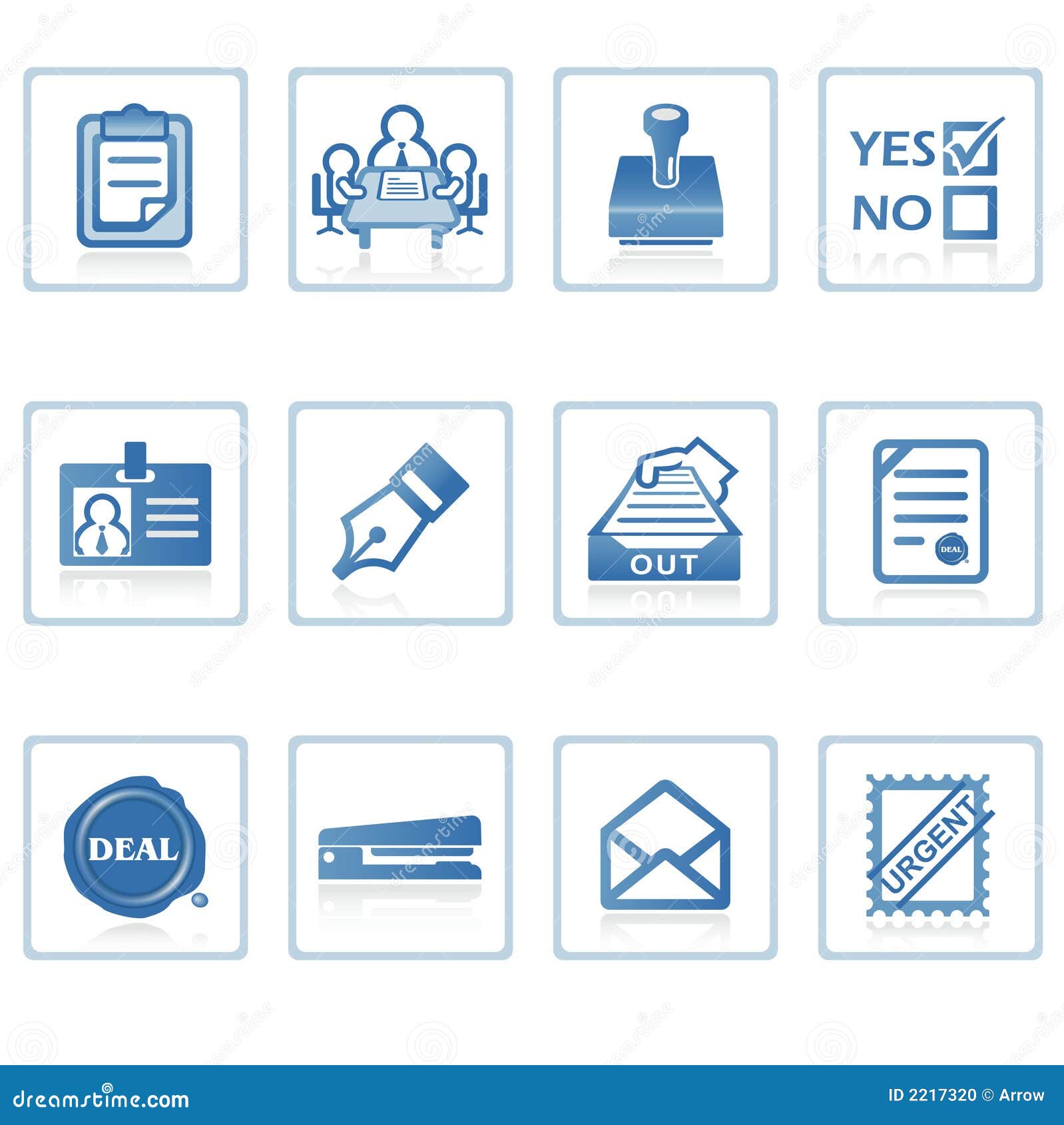 Icona II Dell'ufficio E Di Affari Illustrazione di Stock ...