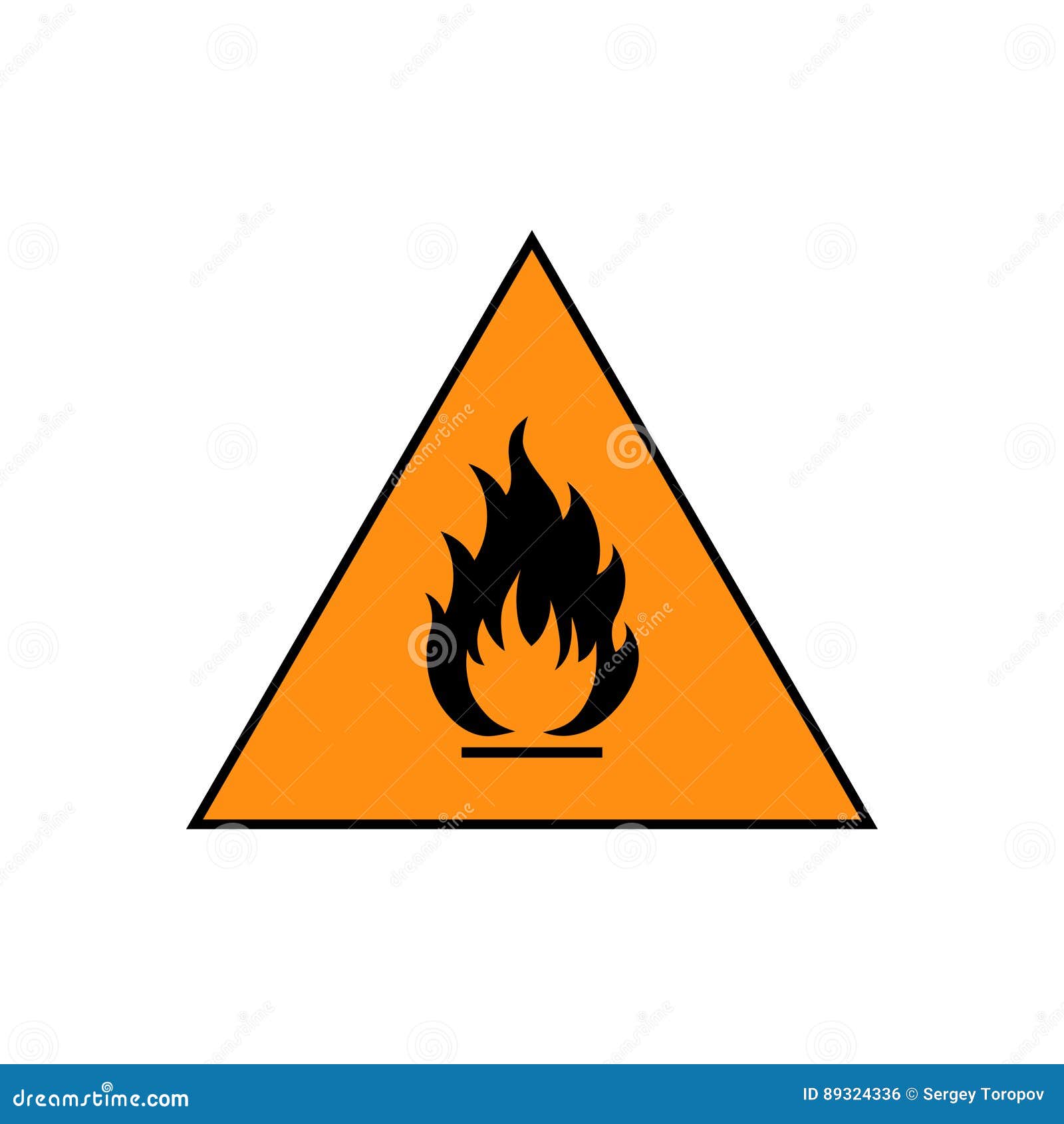 Icona Infiammabile Del Segno Illustrazione Vettoriale - Illustrazione ...