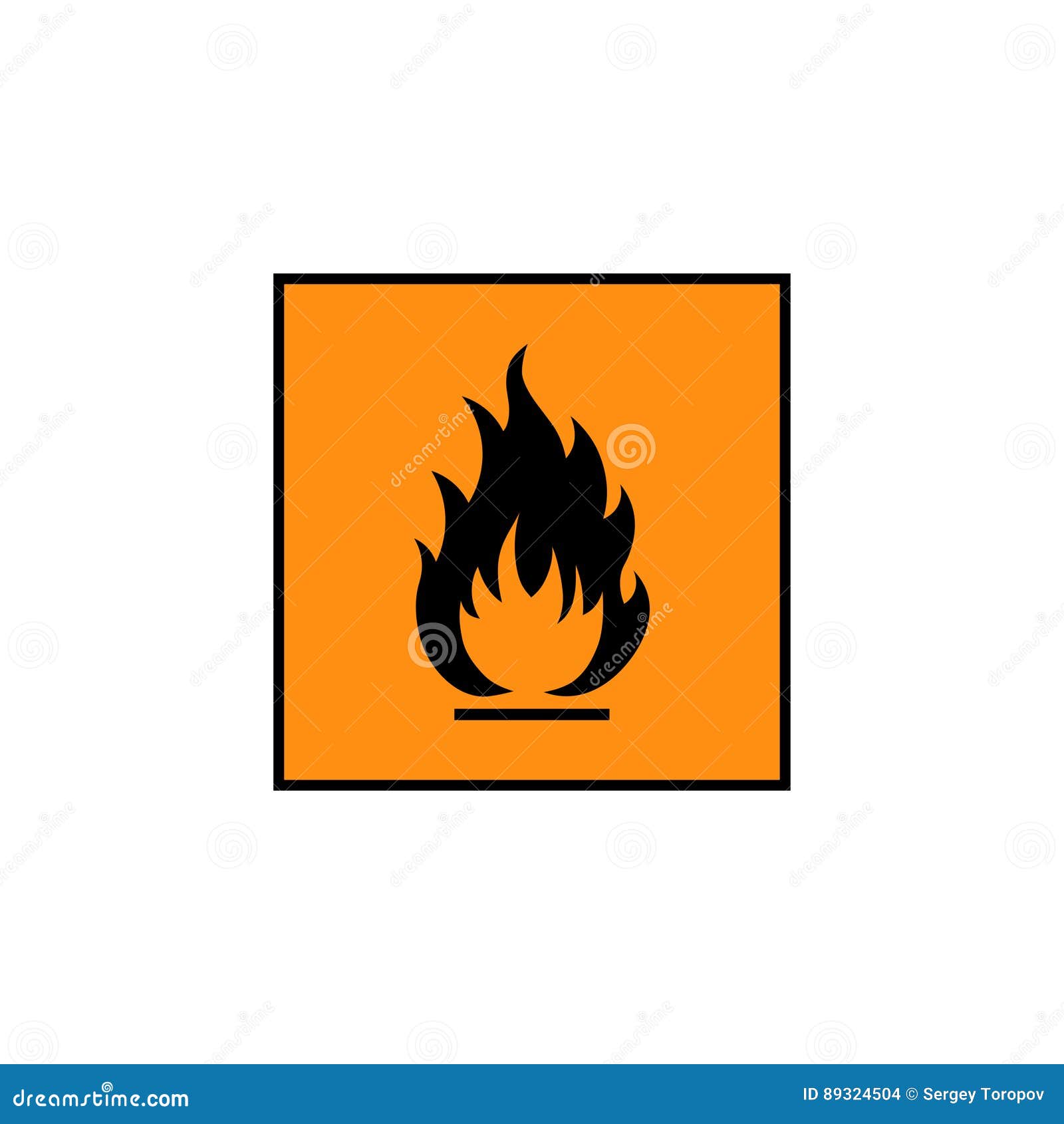 Icona Infiammabile Del Segno Illustrazione Vettoriale - Illustrazione ...