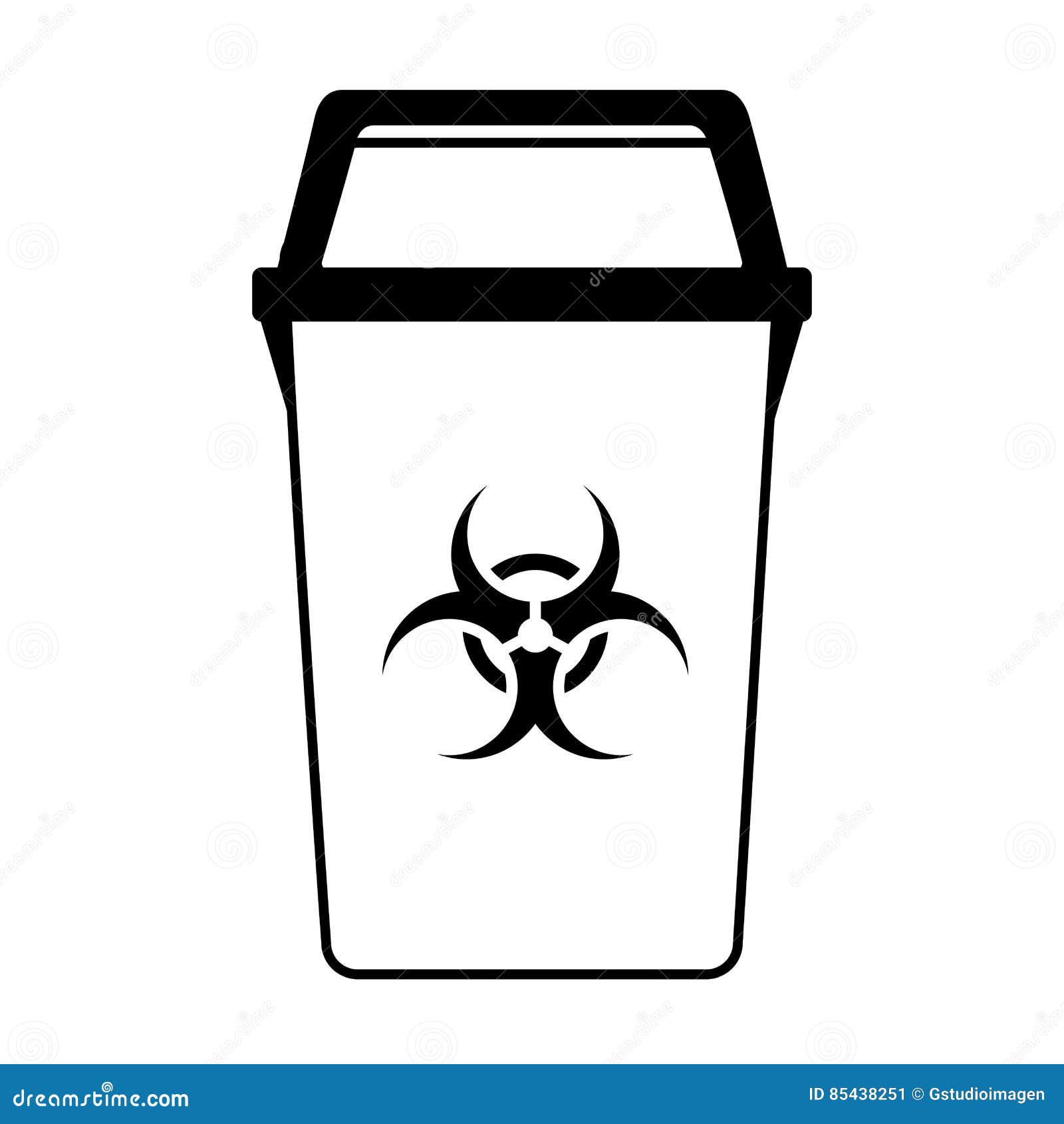 Icona Isolata Bidone Della Spazzatura Illustrazione Vettoriale ...