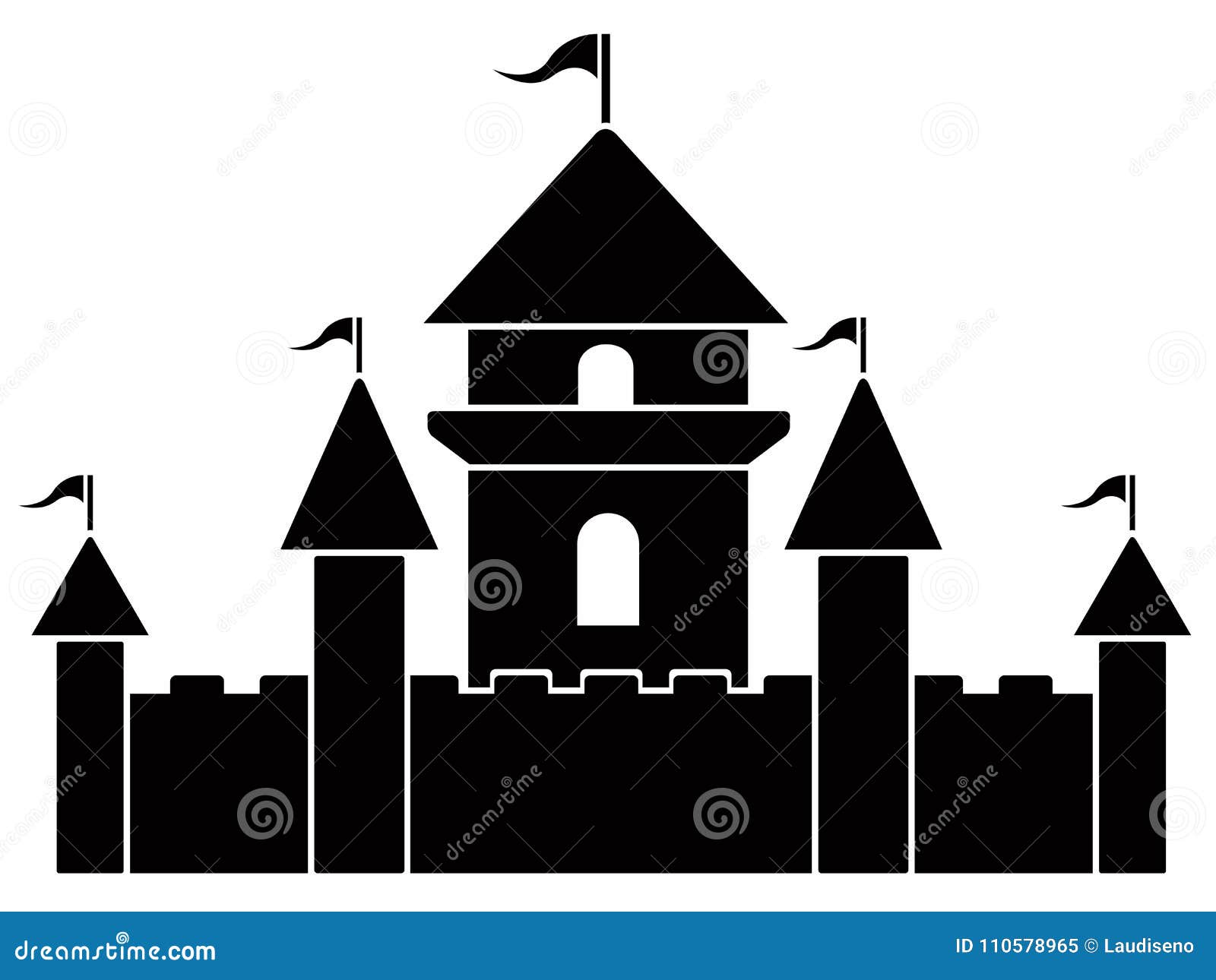 Icona isolata del castello illustrazione vettoriale. Illustrazione di ...