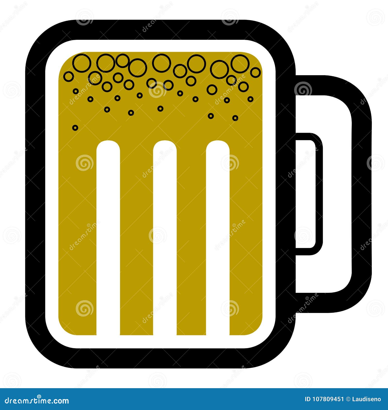 Icona isolata della birra illustrazione vettoriale. Illustrazione di ...