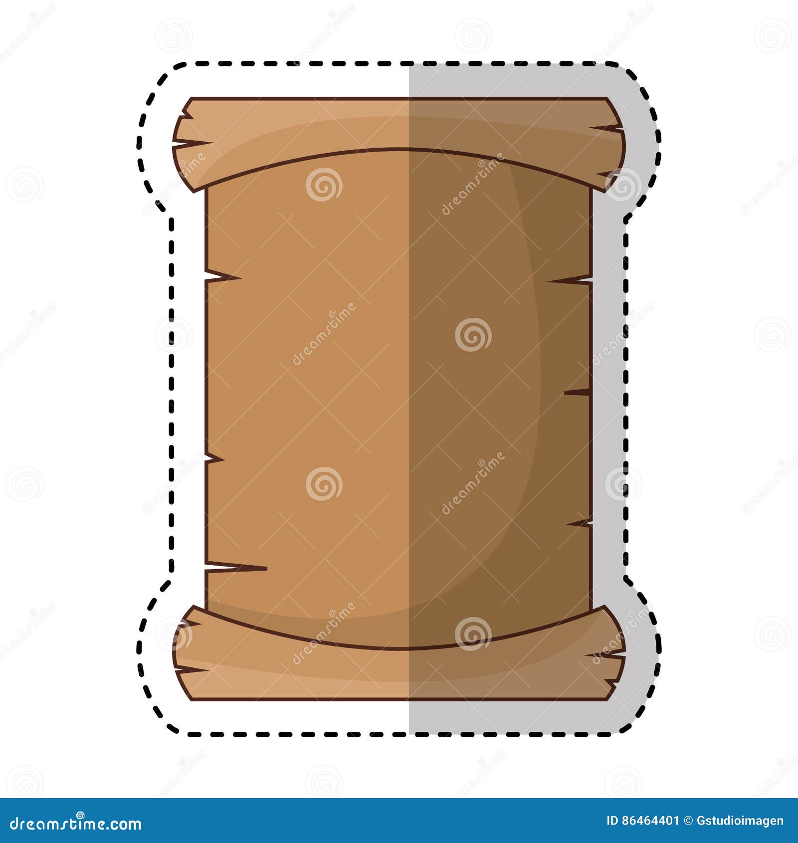 Icona Isolata Della Carta Pergamena Illustrazione Vettoriale ...