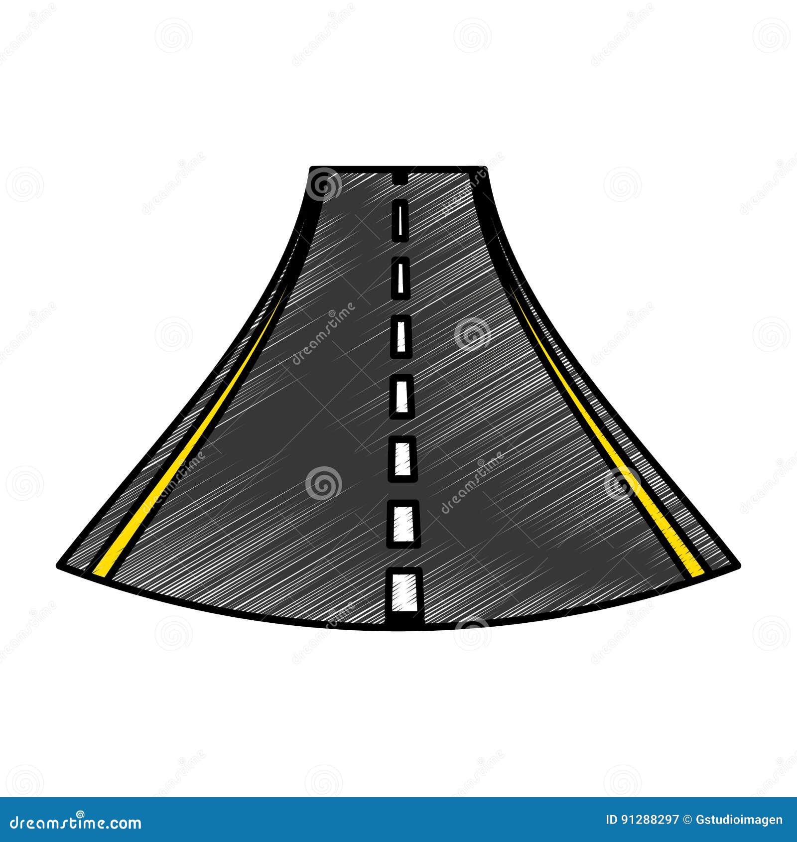 Icona Isolata Della Strada Diritta Illustrazione Vettoriale ...