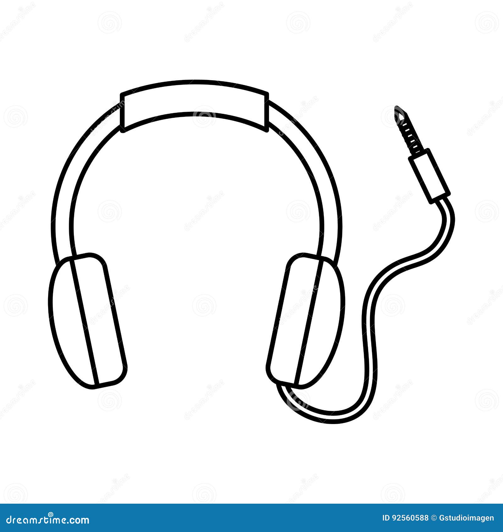 Icona isolata delle cuffie illustrazione vettoriale. Illustrazione di ...