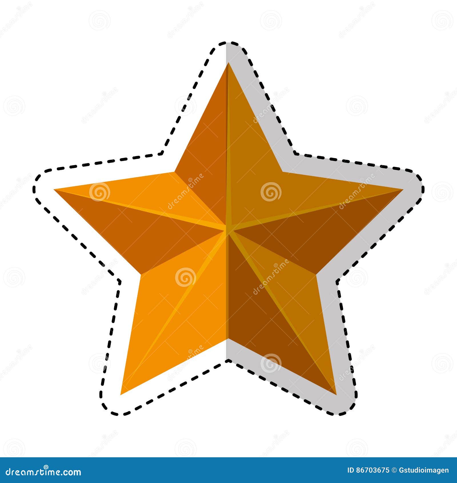 Icona Isolata Emblema Della Stella Illustrazione Vettoriale ...