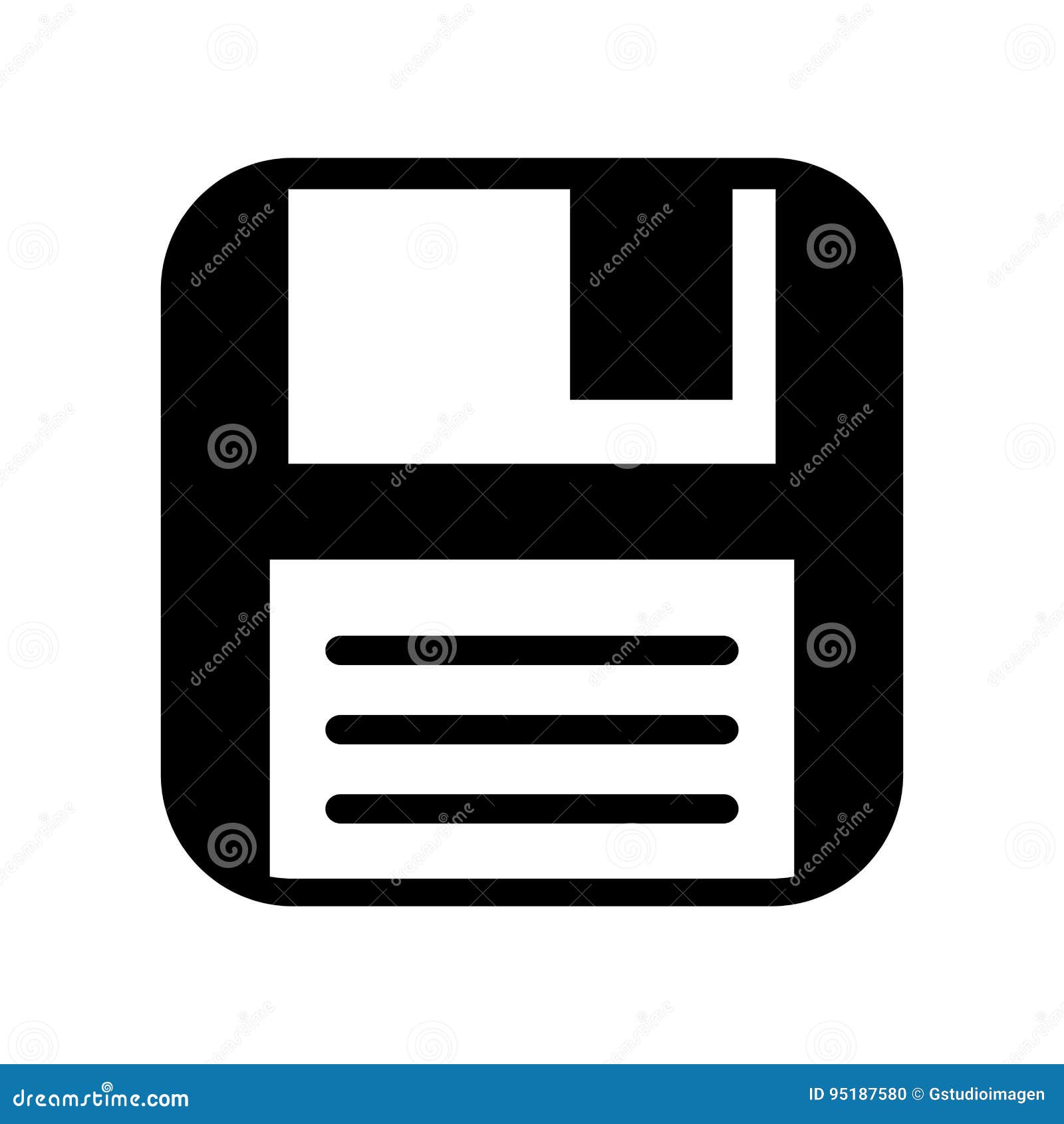 Icona isolata floppy disk illustrazione vettoriale. Illustrazione di ...