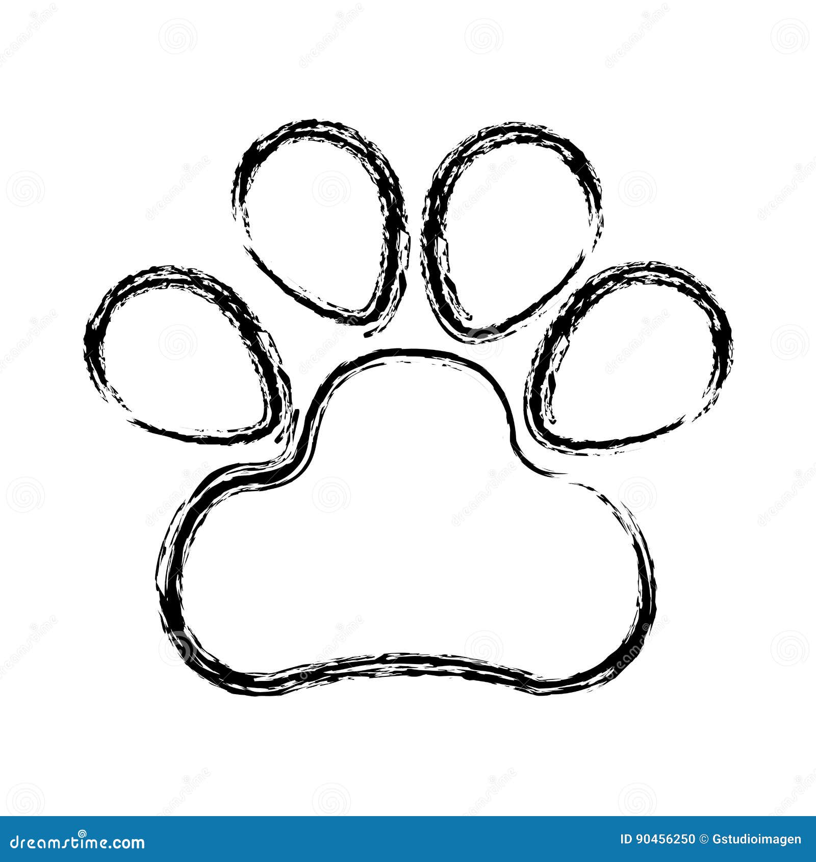 Icona Isolata Orma Del Cane Illustrazione Vettoriale - Illustrazione di ...