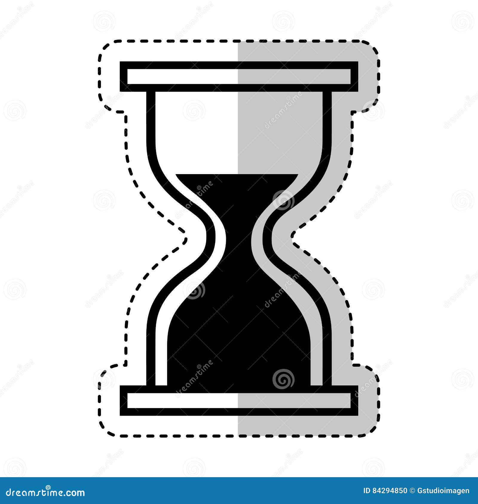 Icona Isolata Tempo Della Clessidra Illustrazione di Stock ...