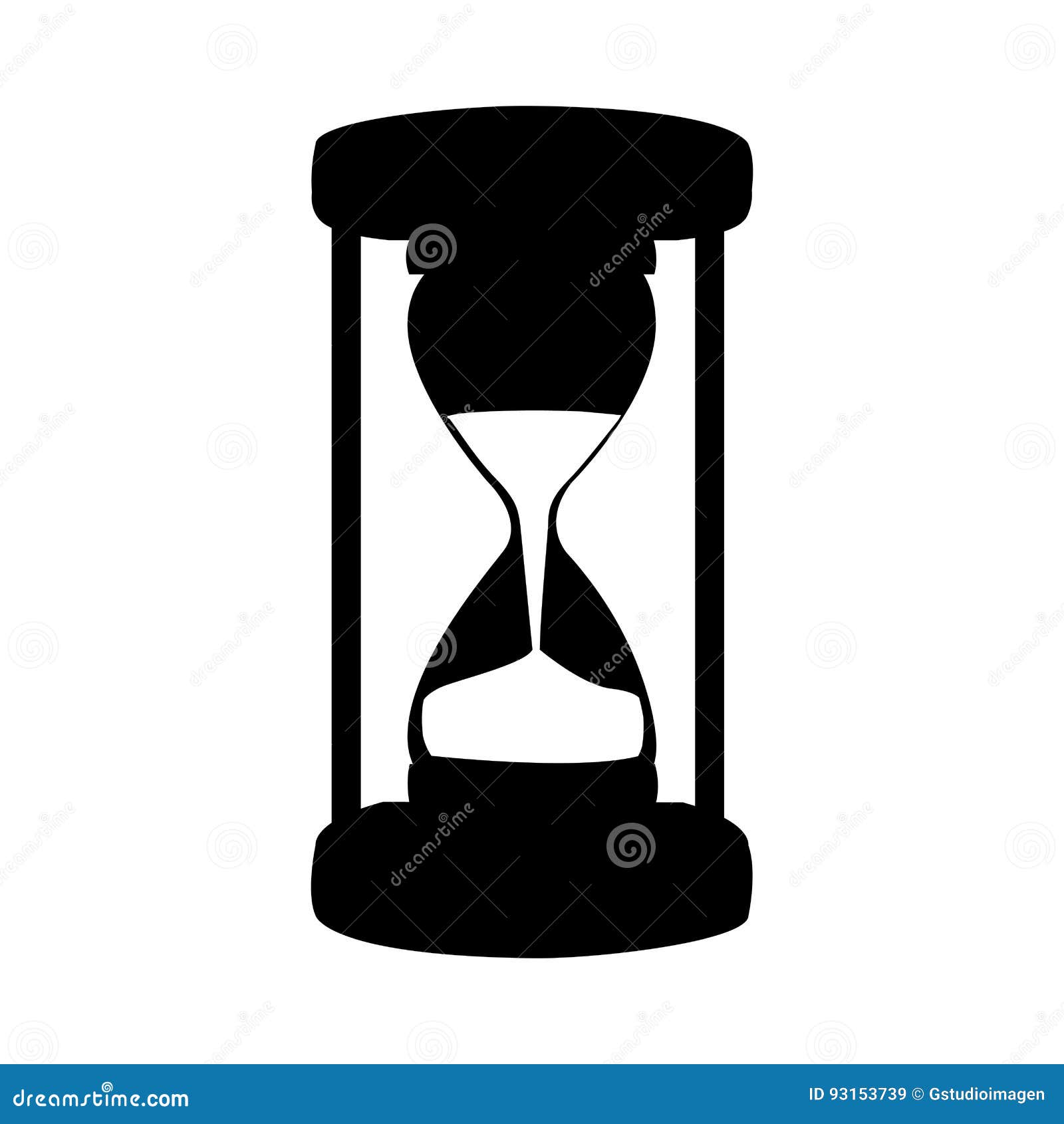 Icona Isolata Tempo Della Clessidra Illustrazione Vettoriale ...