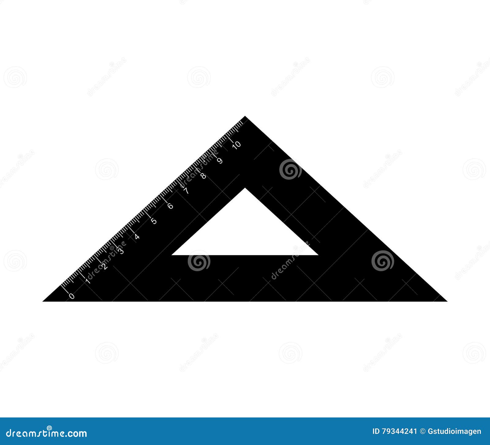 Icona Isolata Triangolo Di Regola Illustrazione di Stock ...
