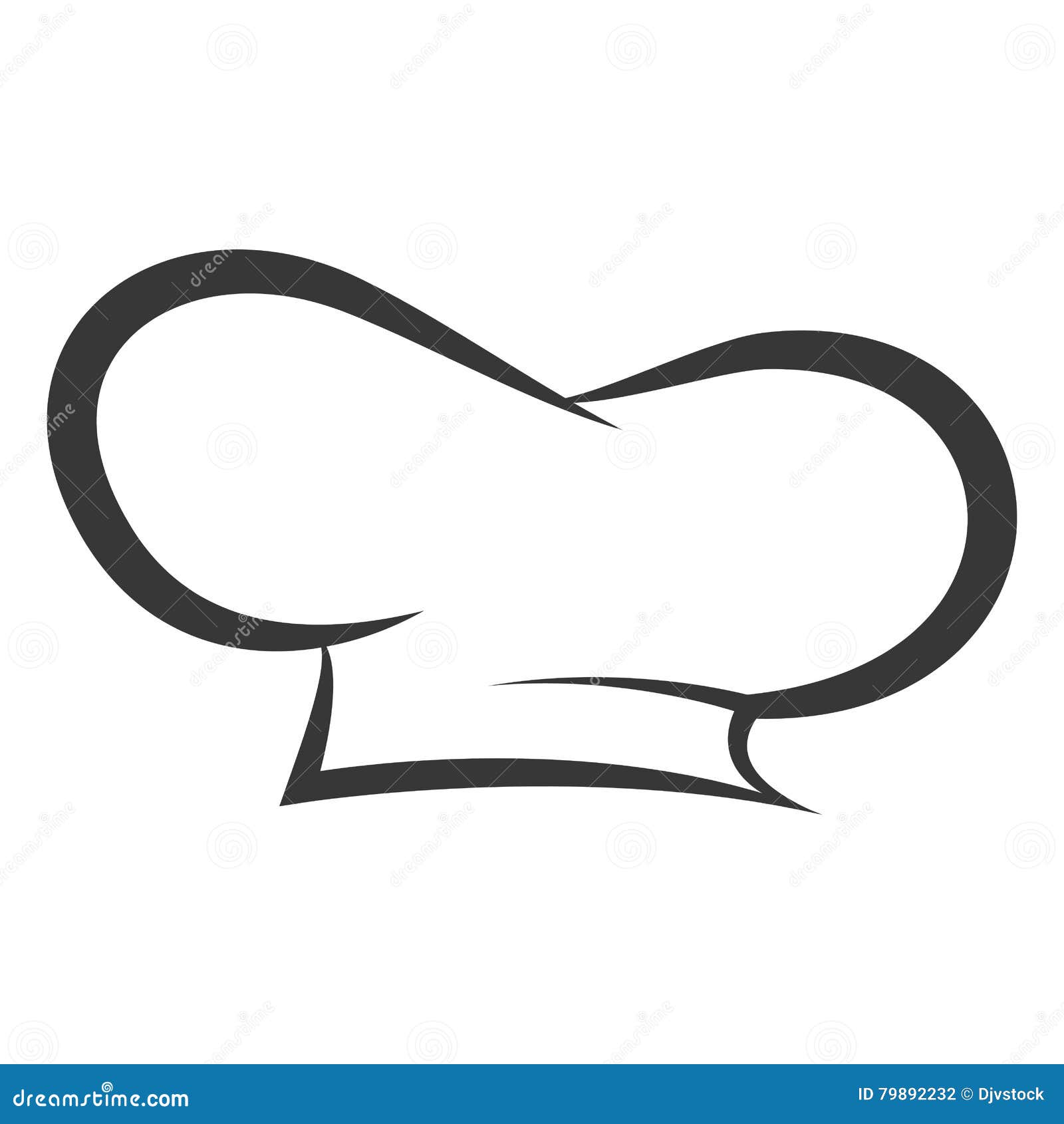 Icona Isolata Uniforme Del Cappello Del Cuoco Unico Illustrazione ...