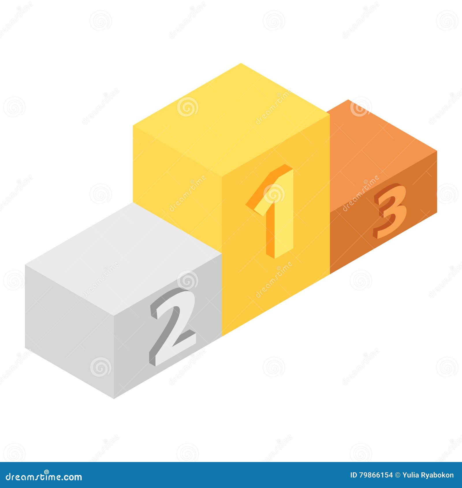 Icona Isometrica 3d Del Podio Dei Vincitori Illustrazione Vettoriale ...