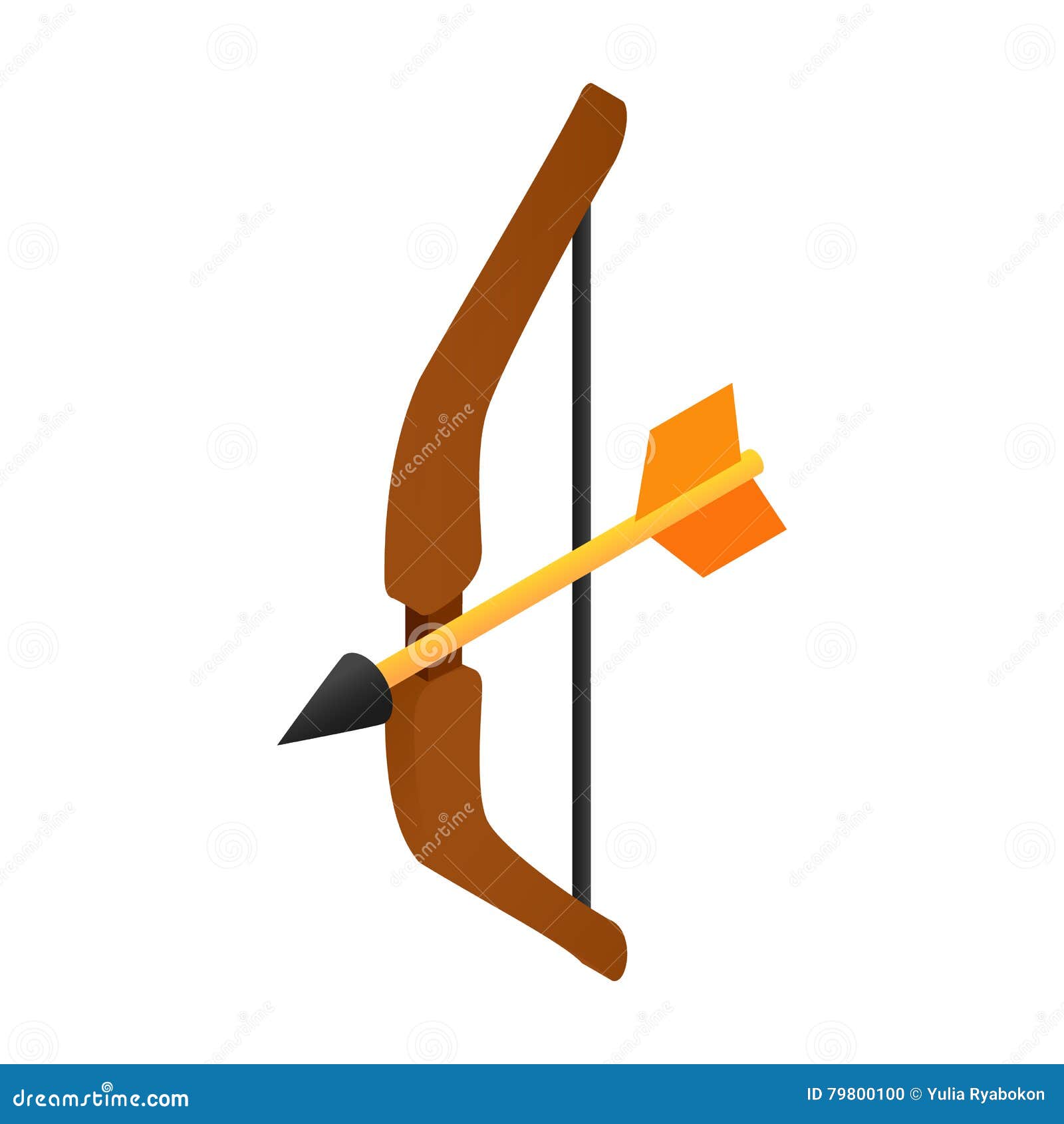 Icona Isometrica 3d Dell'arco Medievale Illustrazione Vettoriale ...