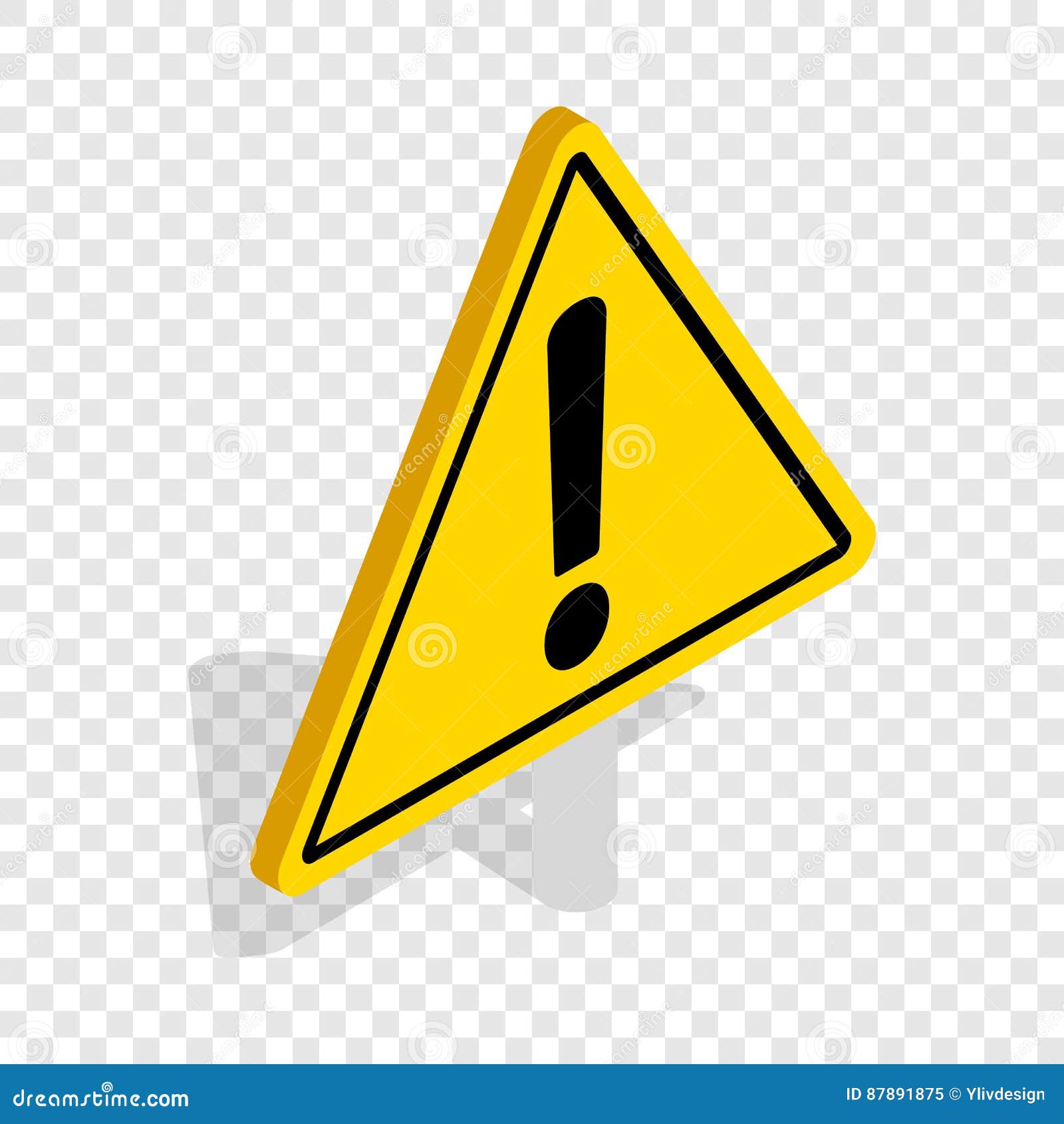 Icona Isometrica Del Segnale Di Pericolo Illustrazione Vettoriale ...