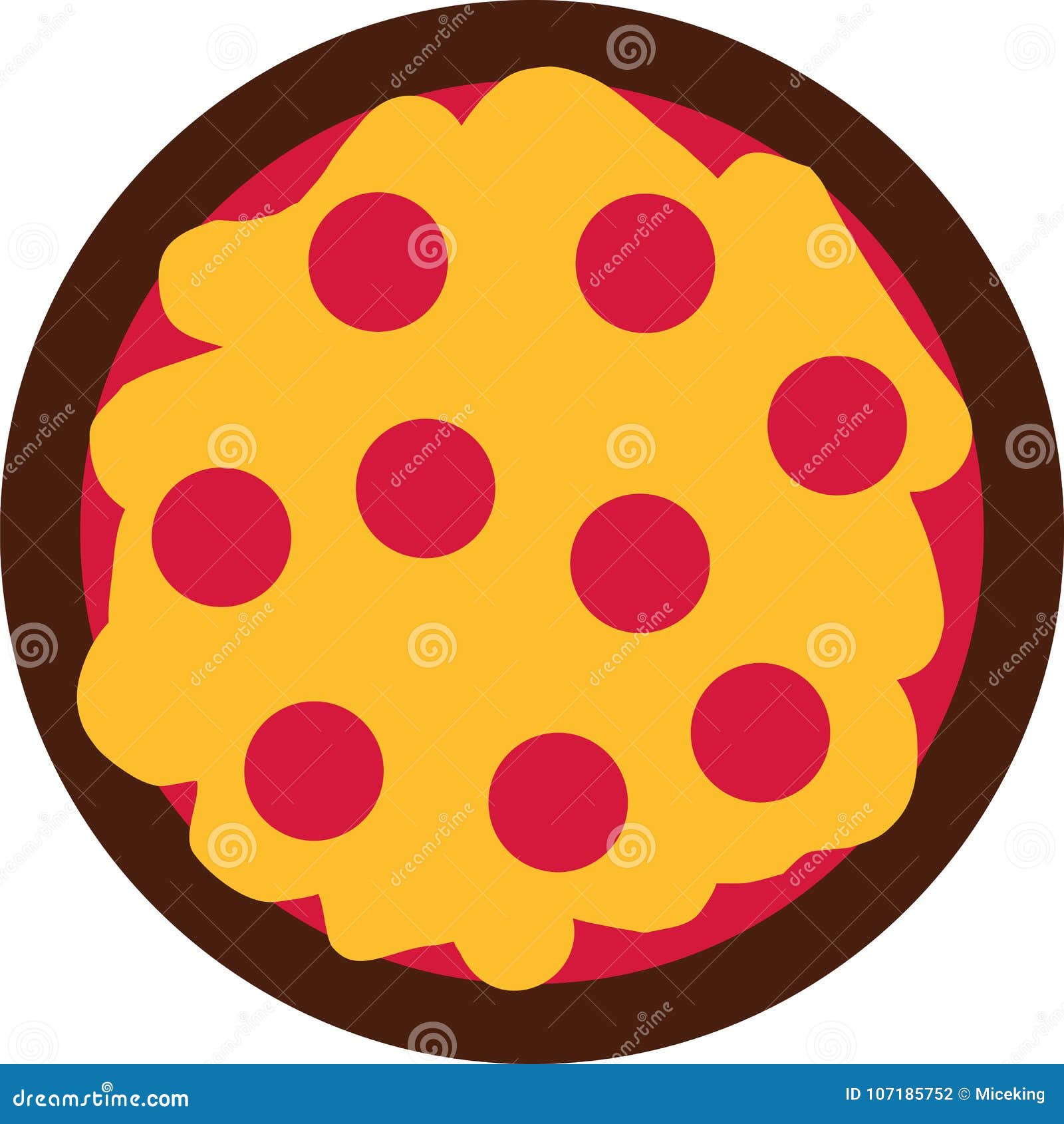 Icona italiana della pizza illustrazione vettoriale. Illustrazione di ...