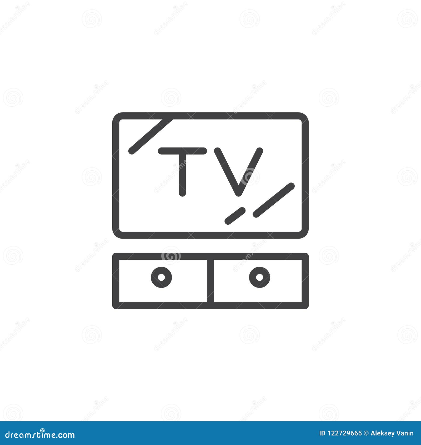 Icona LCD Del Profilo Della TV Illustrazione Vettoriale - Illustrazione ...