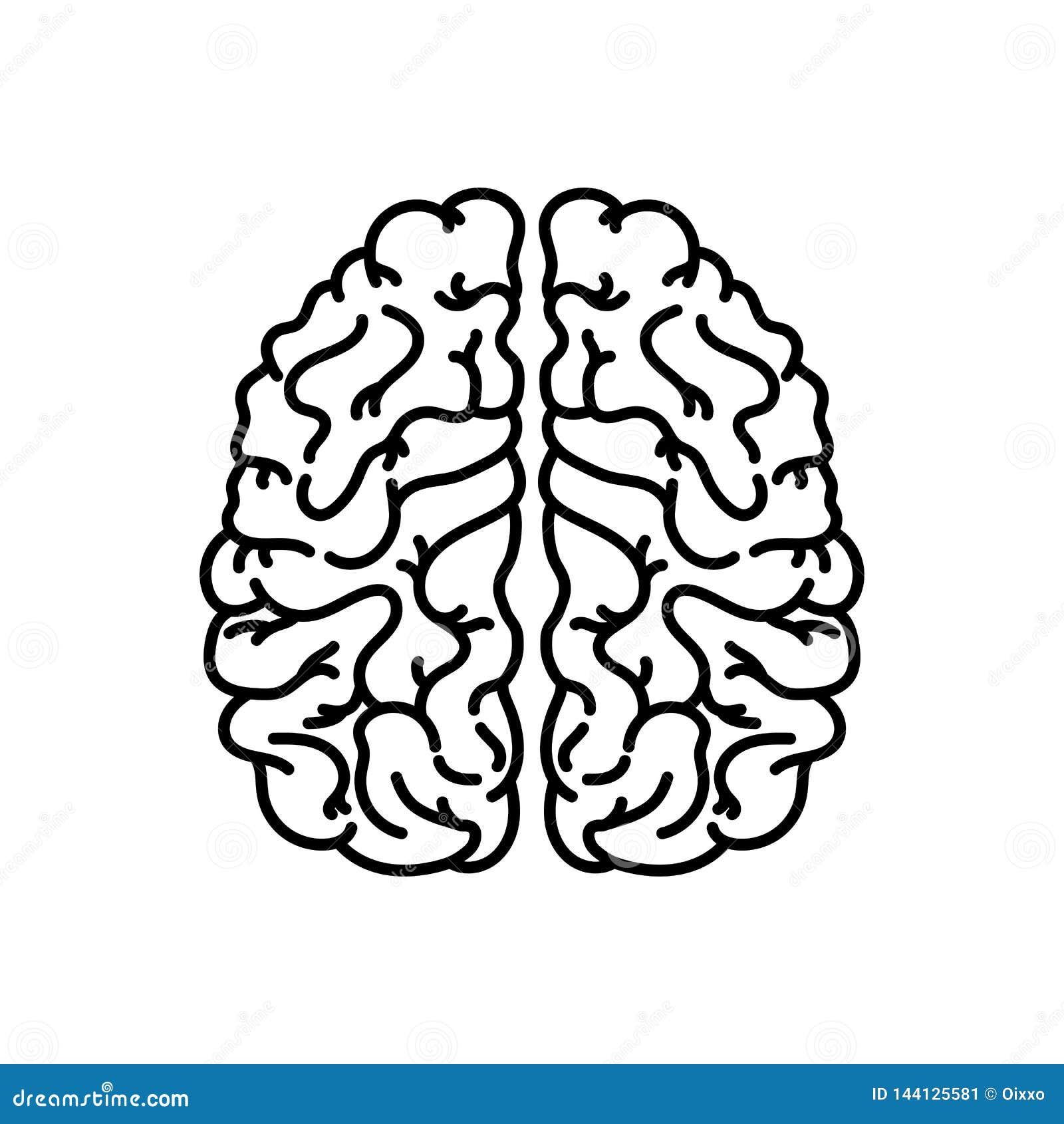 Icona Lineare Del Cervello Umano Illustrazione Al Tratto Sottile R ... Icona Lineare Del Cervello Umano Illustrazione Al Tratto Sottile R ...