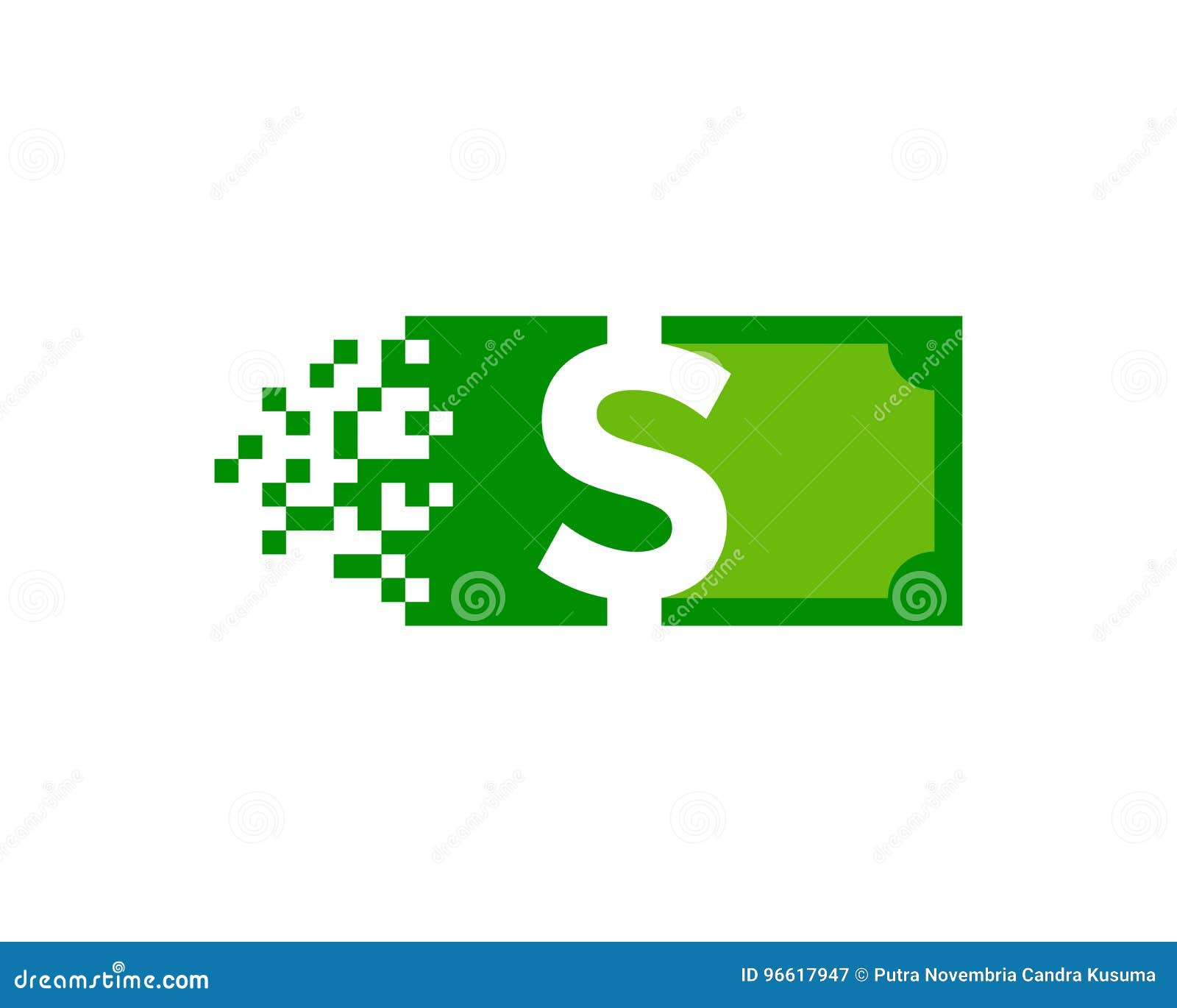 Icona Logo Design Element Dei Soldi Del Pixel Illustrazione Vettoriale ...