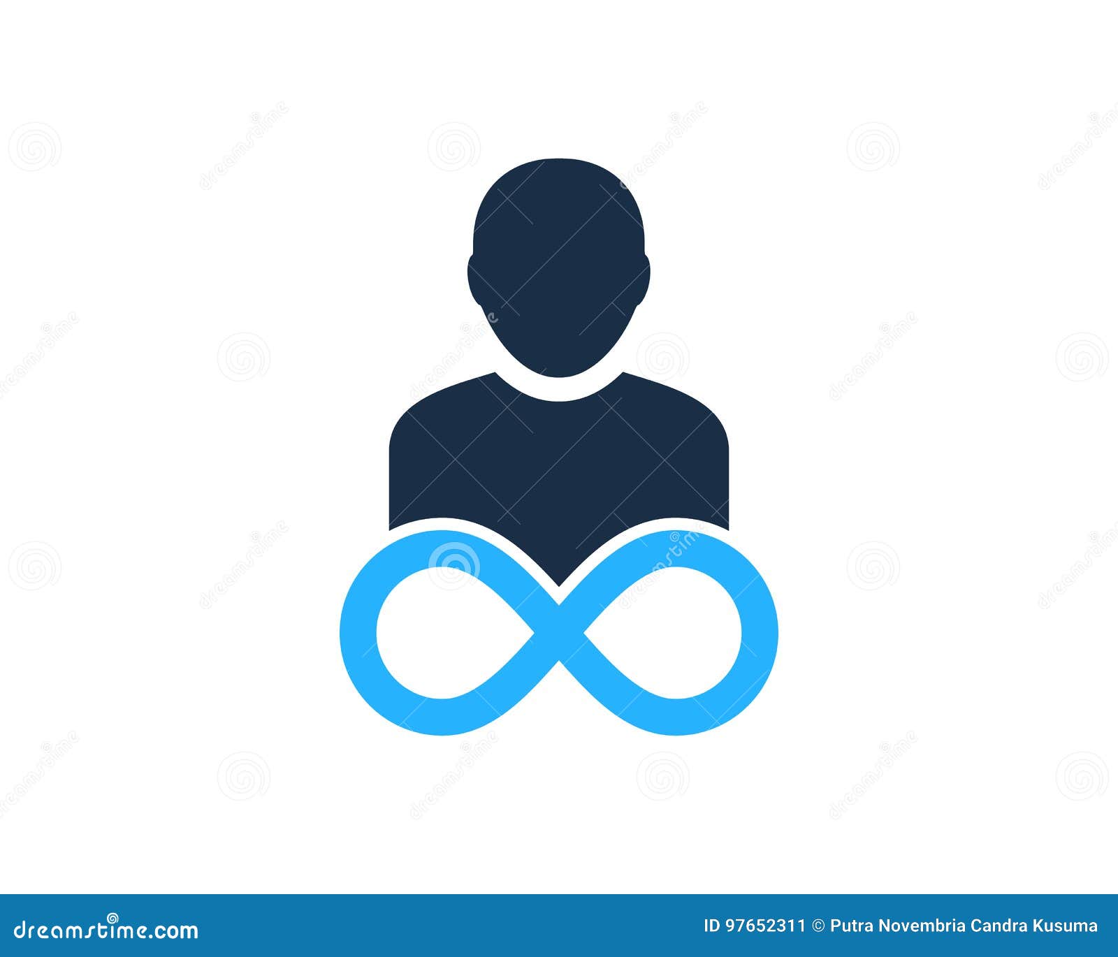 Icona Logo Design Element Dell'utente Di Infinito Illustrazione ...