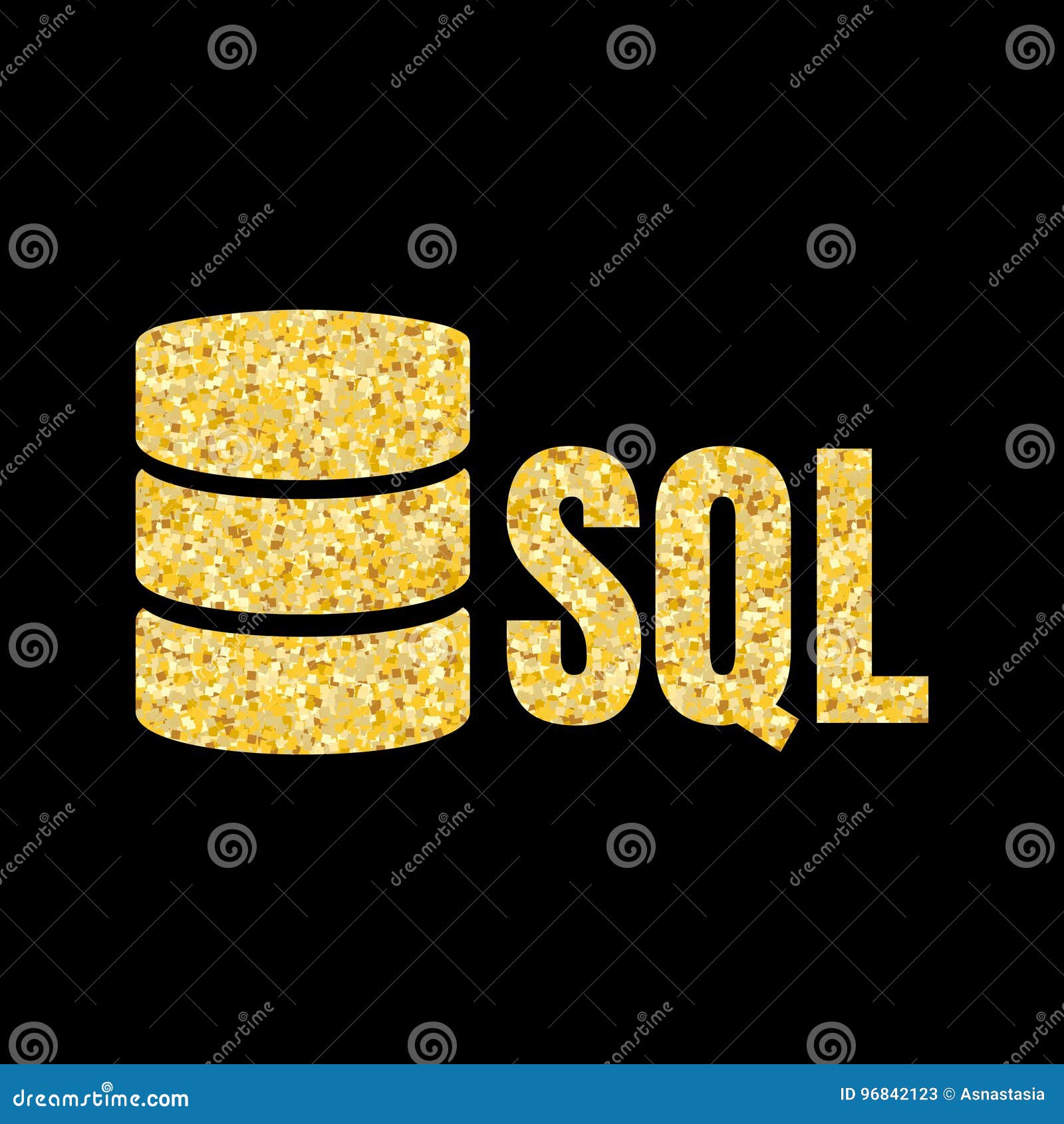Icona Logo Design UI O UX App Della Base Di Dati Di SQL Illustrazione ...
