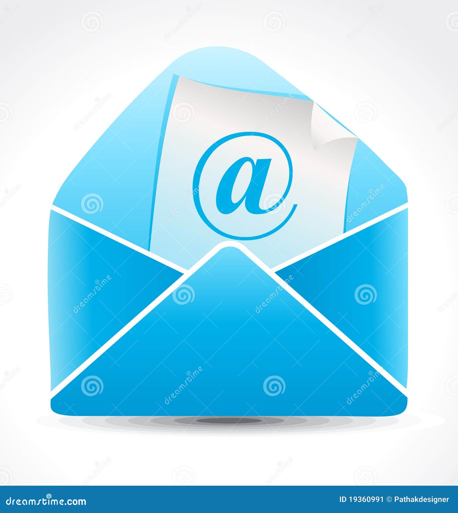 Icona Lucida Blu Astratta Della Posta Illustrazione Vettoriale ...